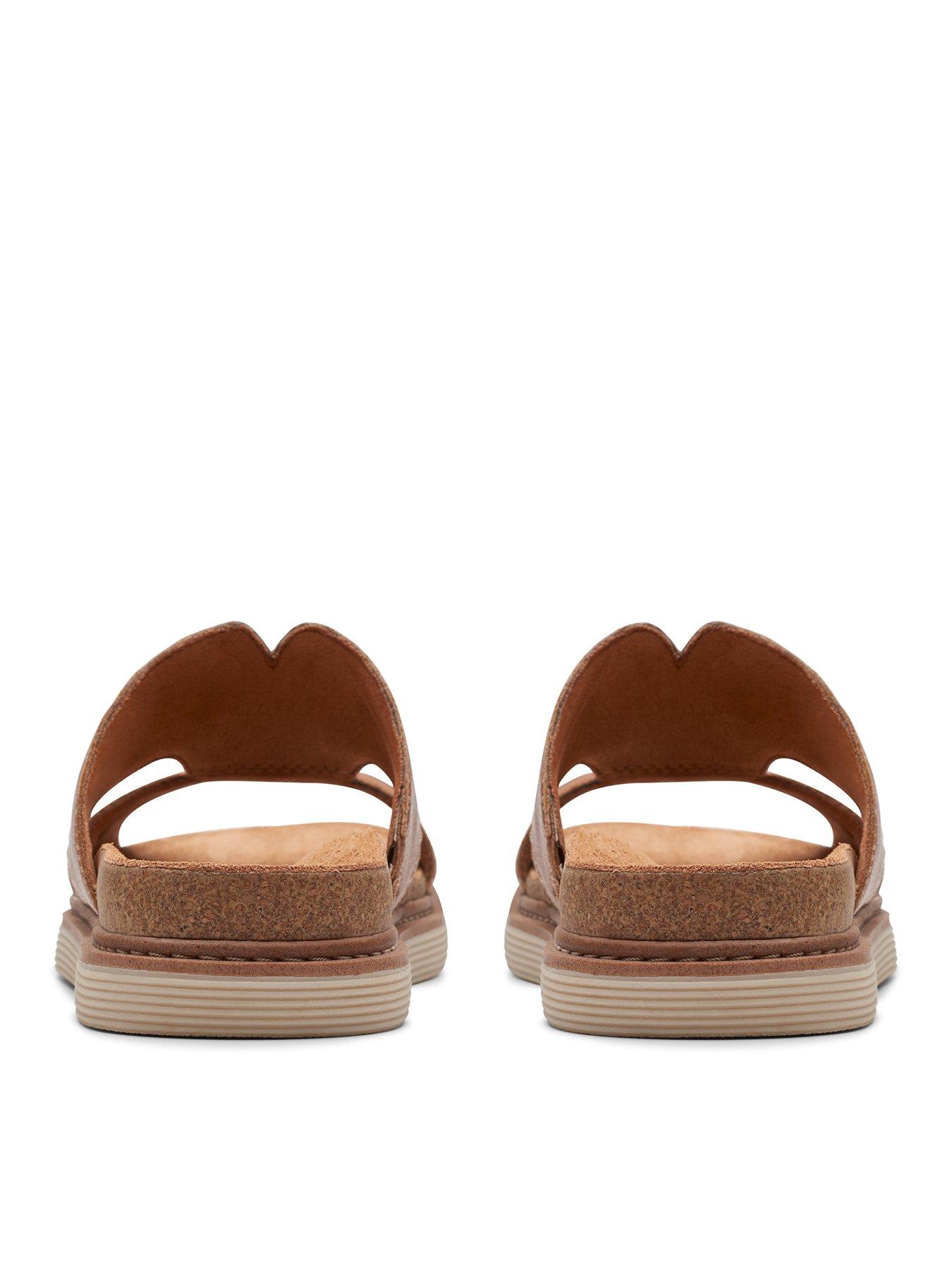 Clarks Arwell Walk Casual Leather Sandal - Tan | Very