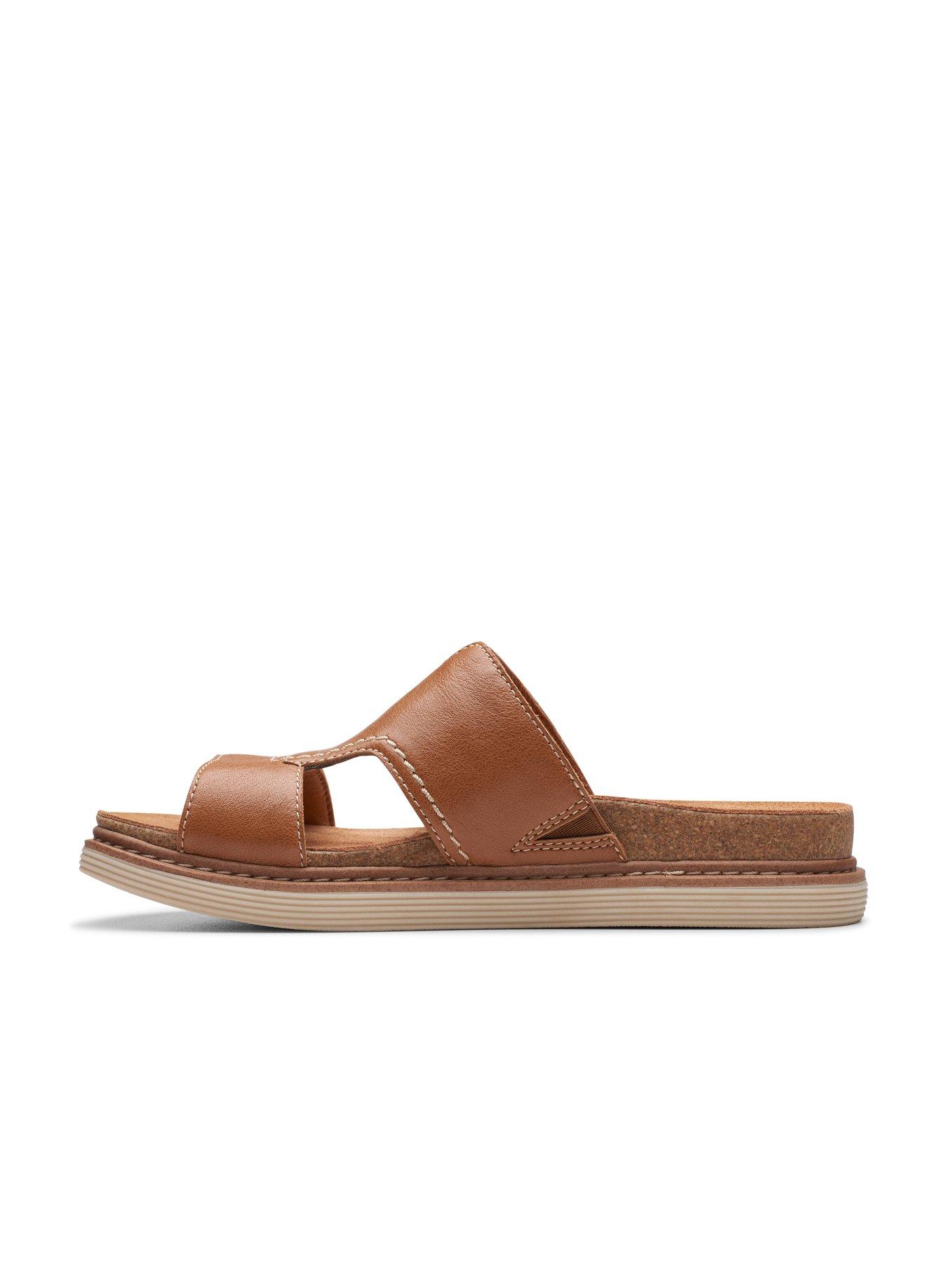 Clarks Arwell Walk Casual Leather Sandal - Tan | Very