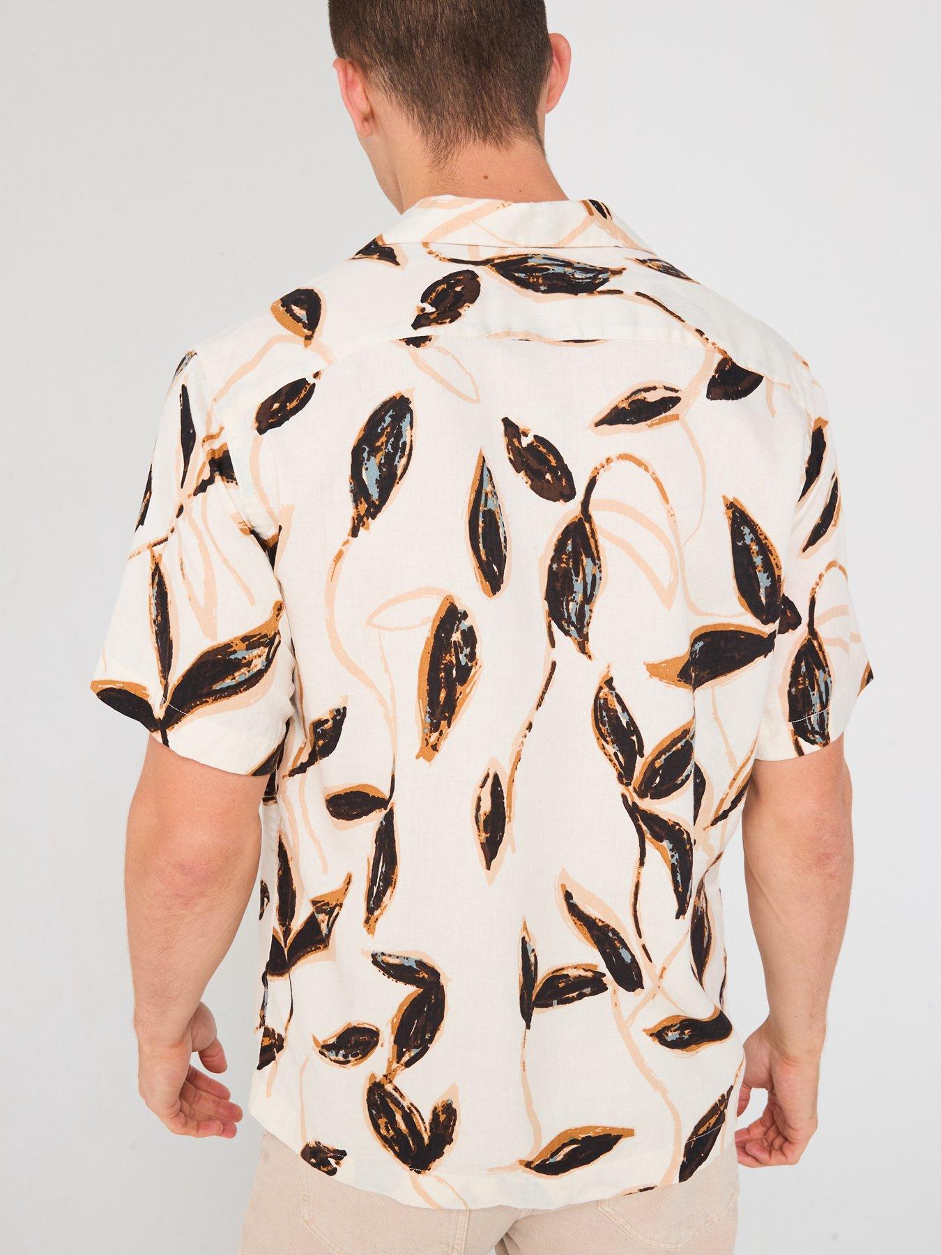 Selected Homme Noa Short Sleeve Resort Shirt - Beige | Very