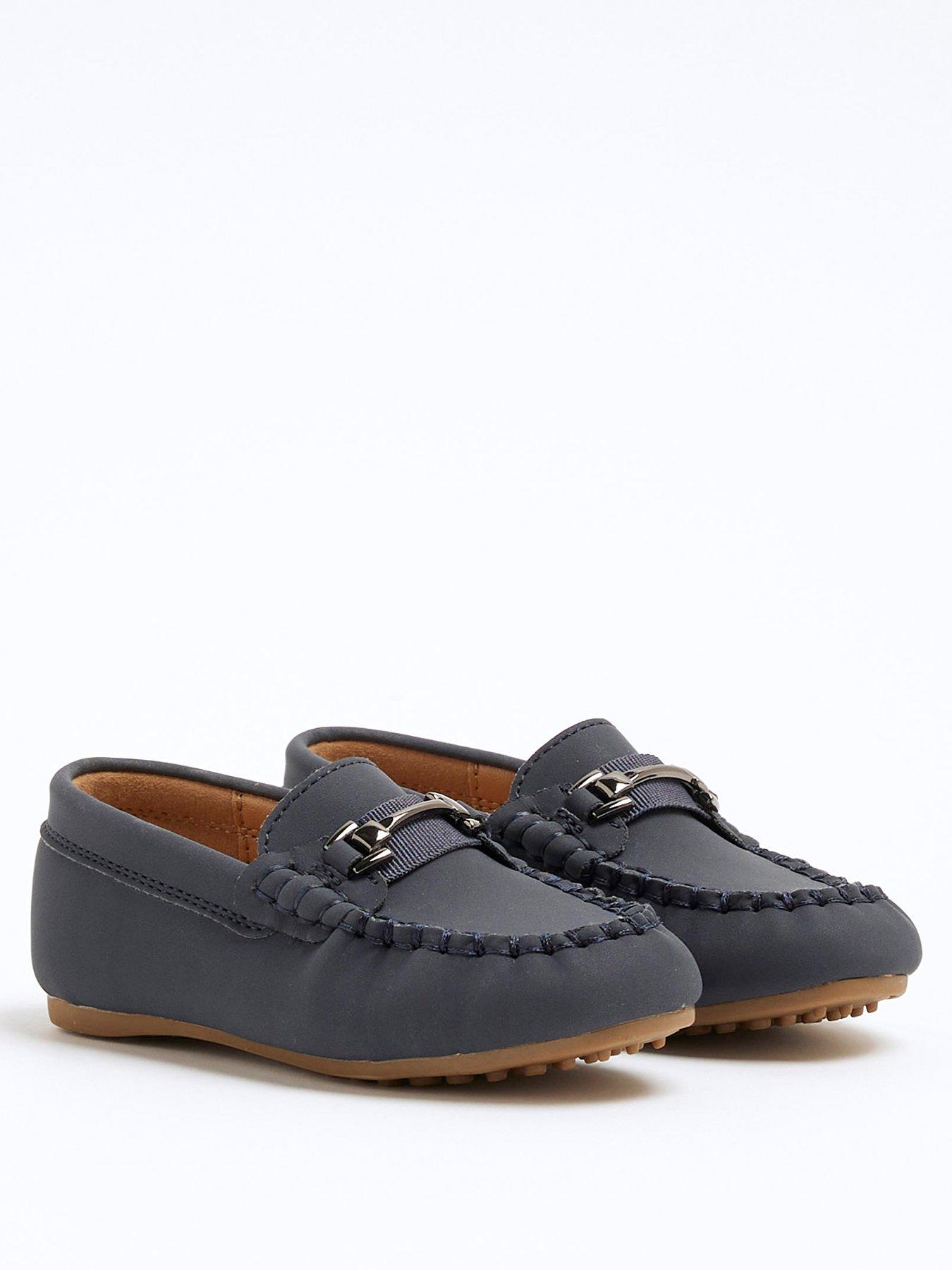 River Island Mini Boys Snaffle Loafers - Navy | Very