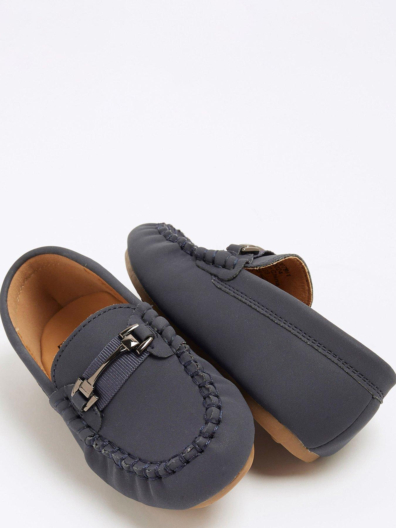 River Island Mini Boys Snaffle Loafers - Navy | Very