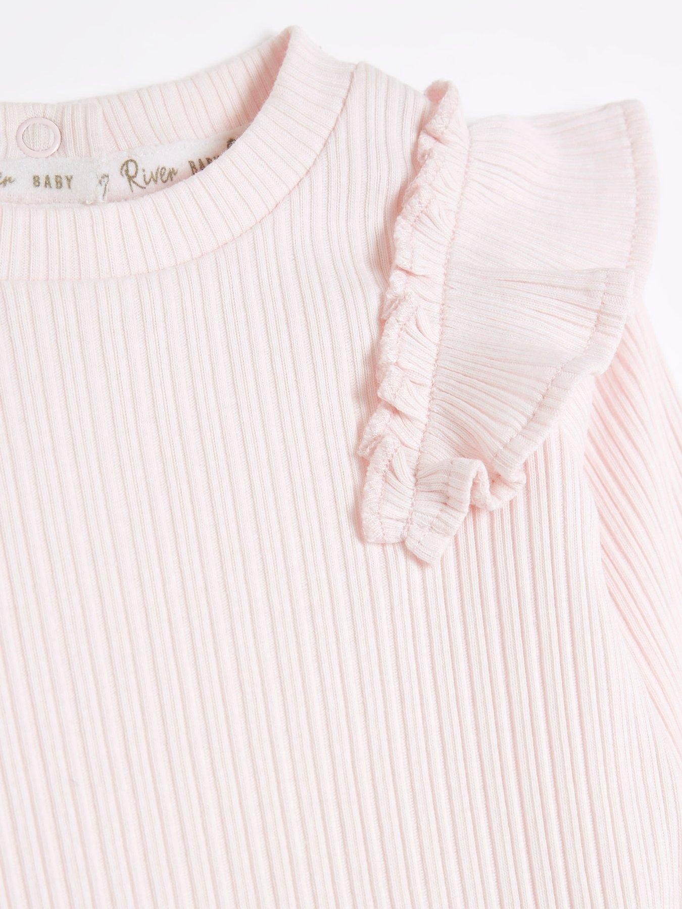 River Island Baby Baby Girls Frill Rib Set - Light Pink | Very