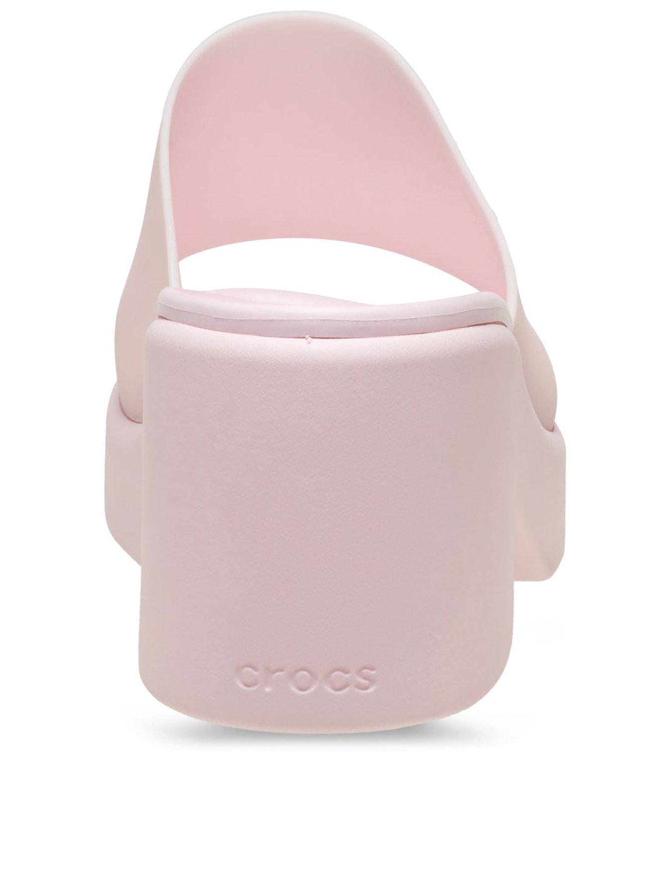 Crocs Brooklyn Frosted Slide Heel - Pink | Very