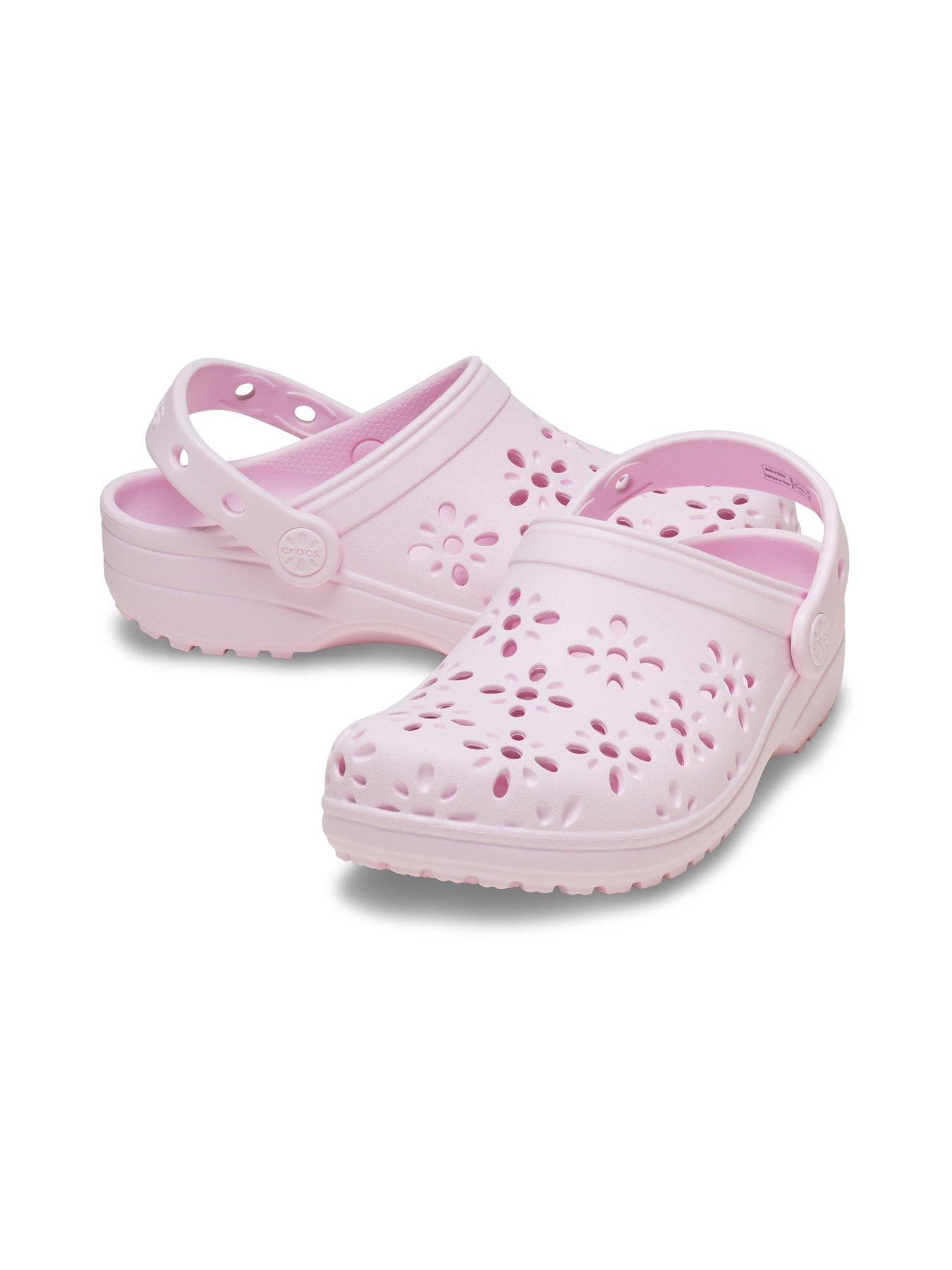 Crocs Classic Floral Cut Out Clog T - Pink | Very