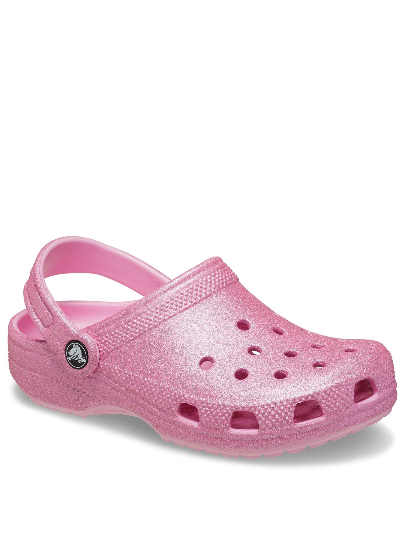 Crocs Classic Glitter Clog K - Pink | Very