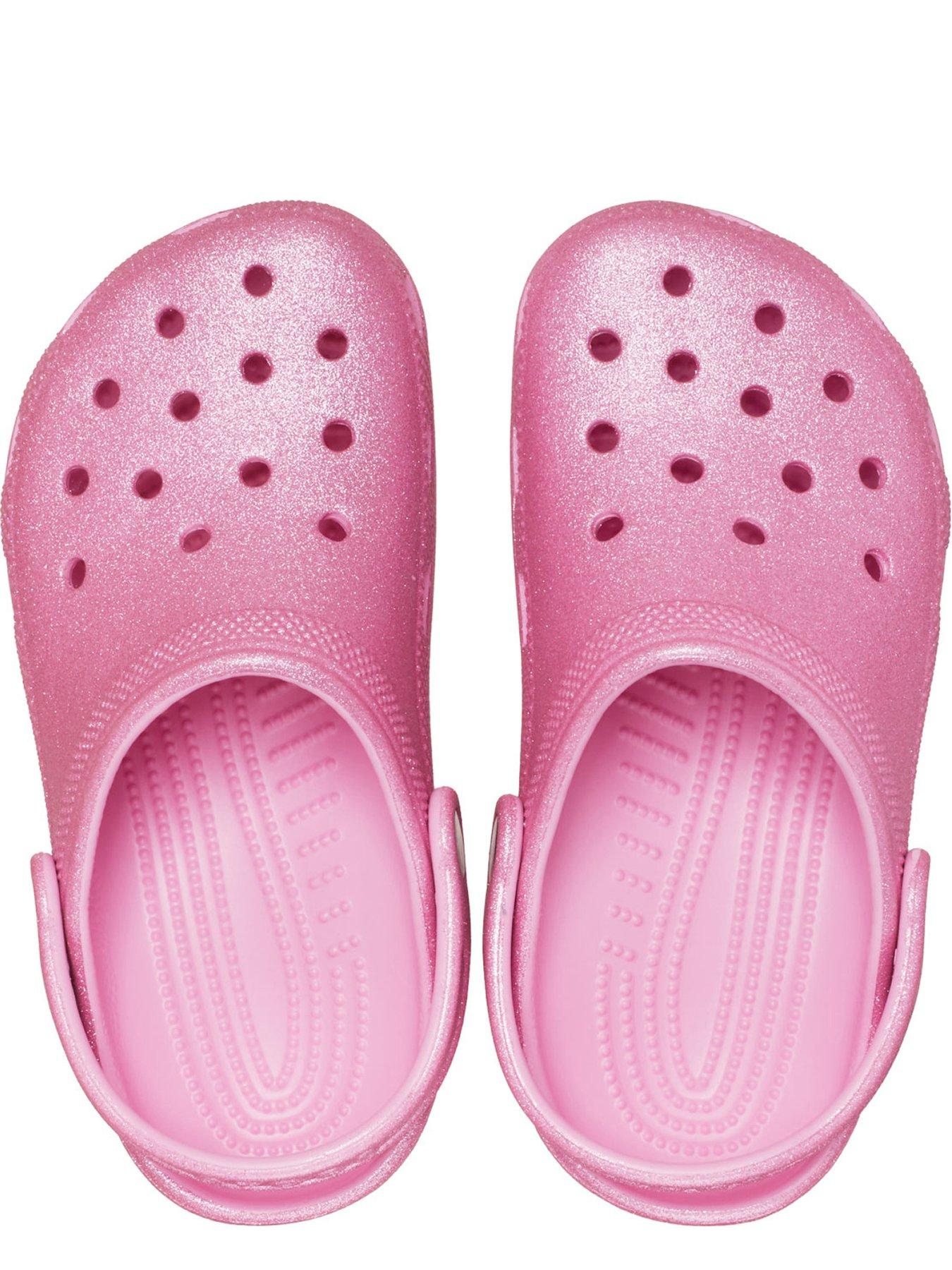 Crocs Classic Glitter Clog K - Pink | Very