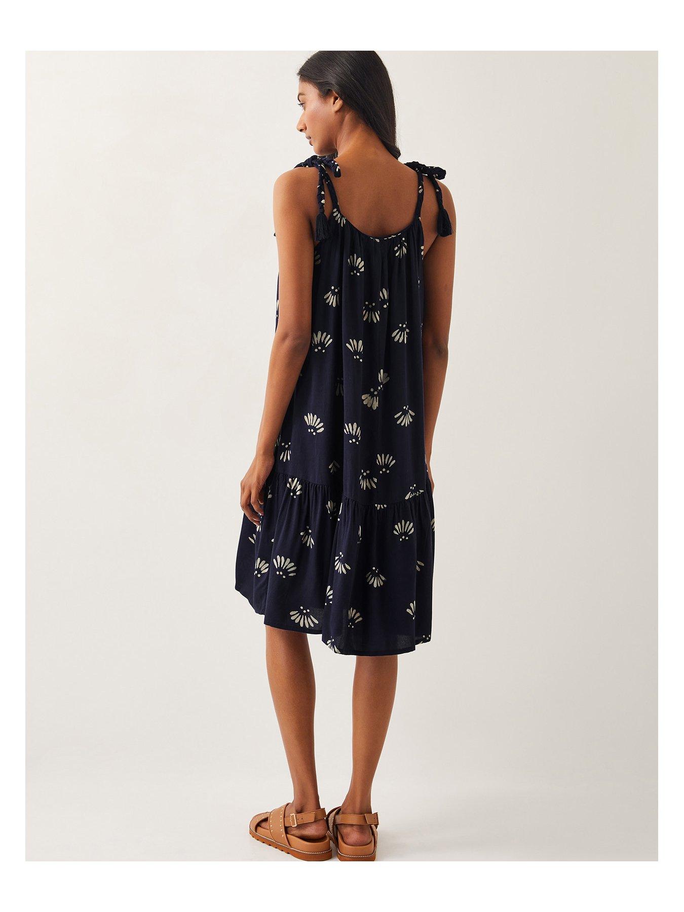 Monsoon Briana Batik Dress - Navy | Very