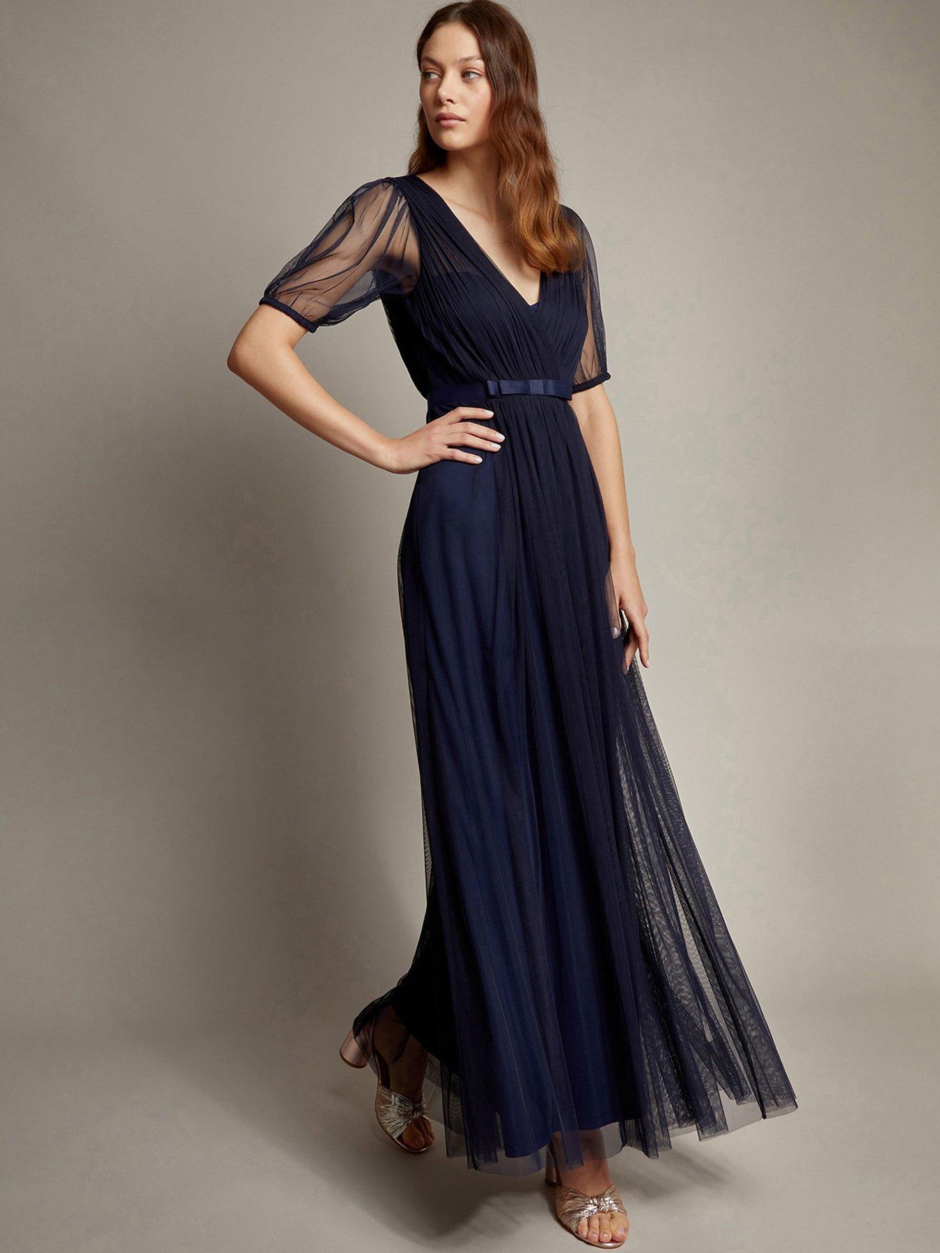 Monsoon Ellie Maxi Dress - Navy | Very