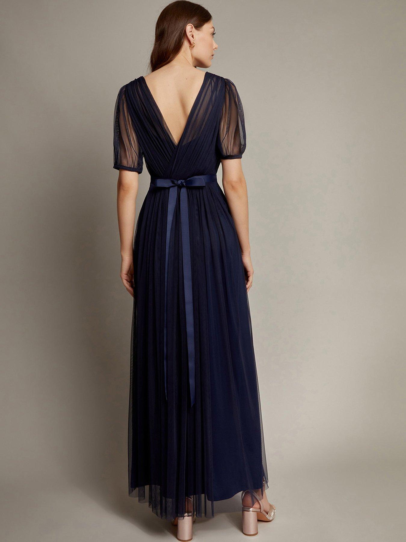 Monsoon Ellie Maxi Dress - Navy | Very