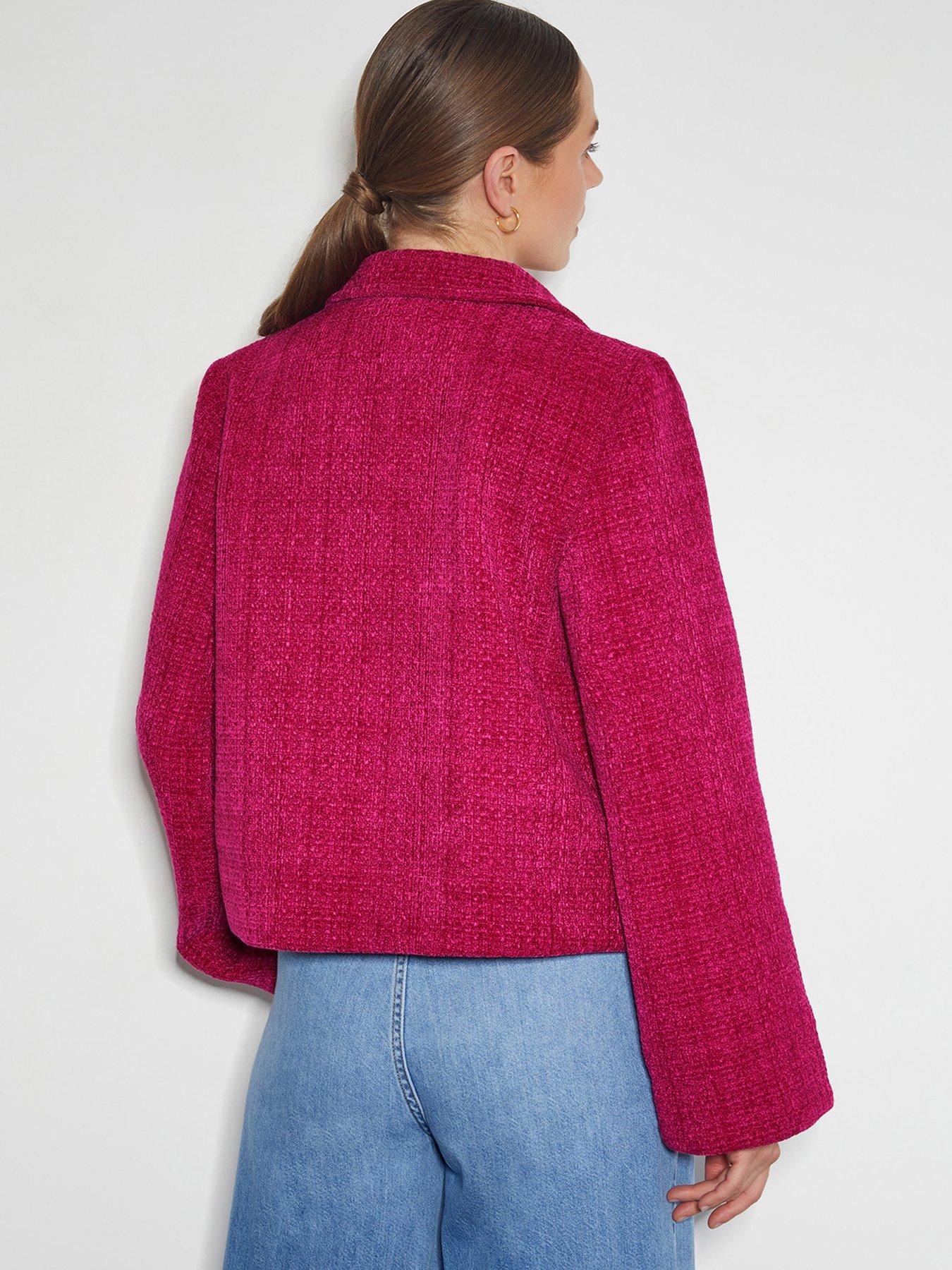 Monsoon Teagan Tweed Jacket - Pink | Very