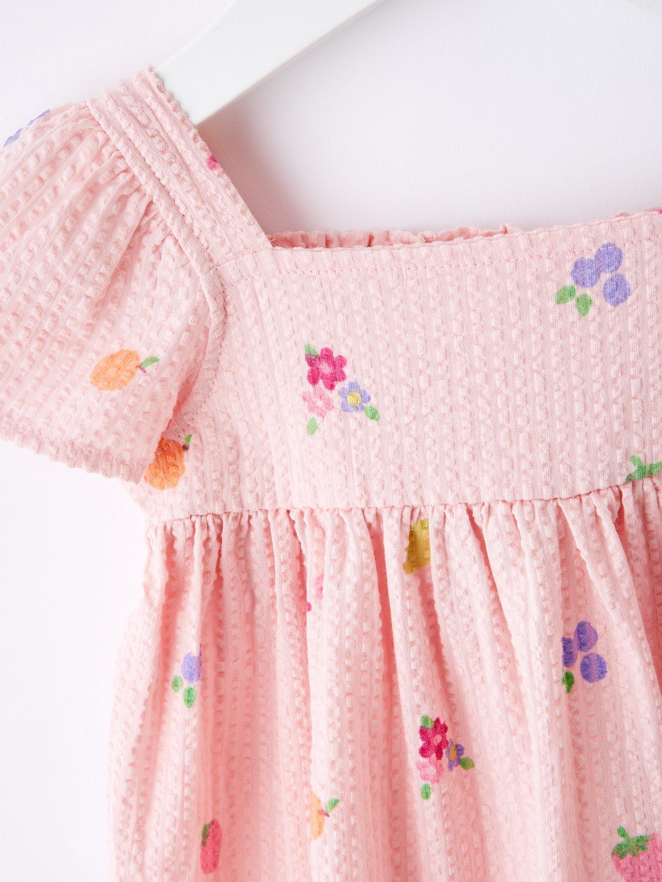 Mini V by Very Printed Fruits Jam Dress and Pants Outfit - Orange | Very