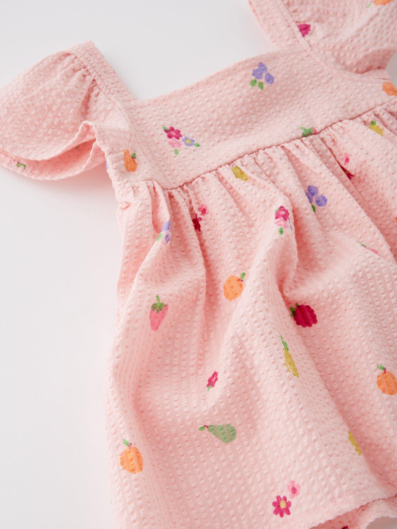 Mini V by Very Printed Fruits Jam Dress and Pants Outfit - Orange | Very