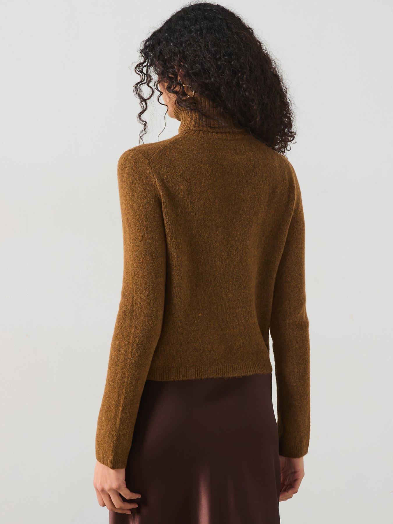 Mango Turtle Neck Sweater - Brown | Very