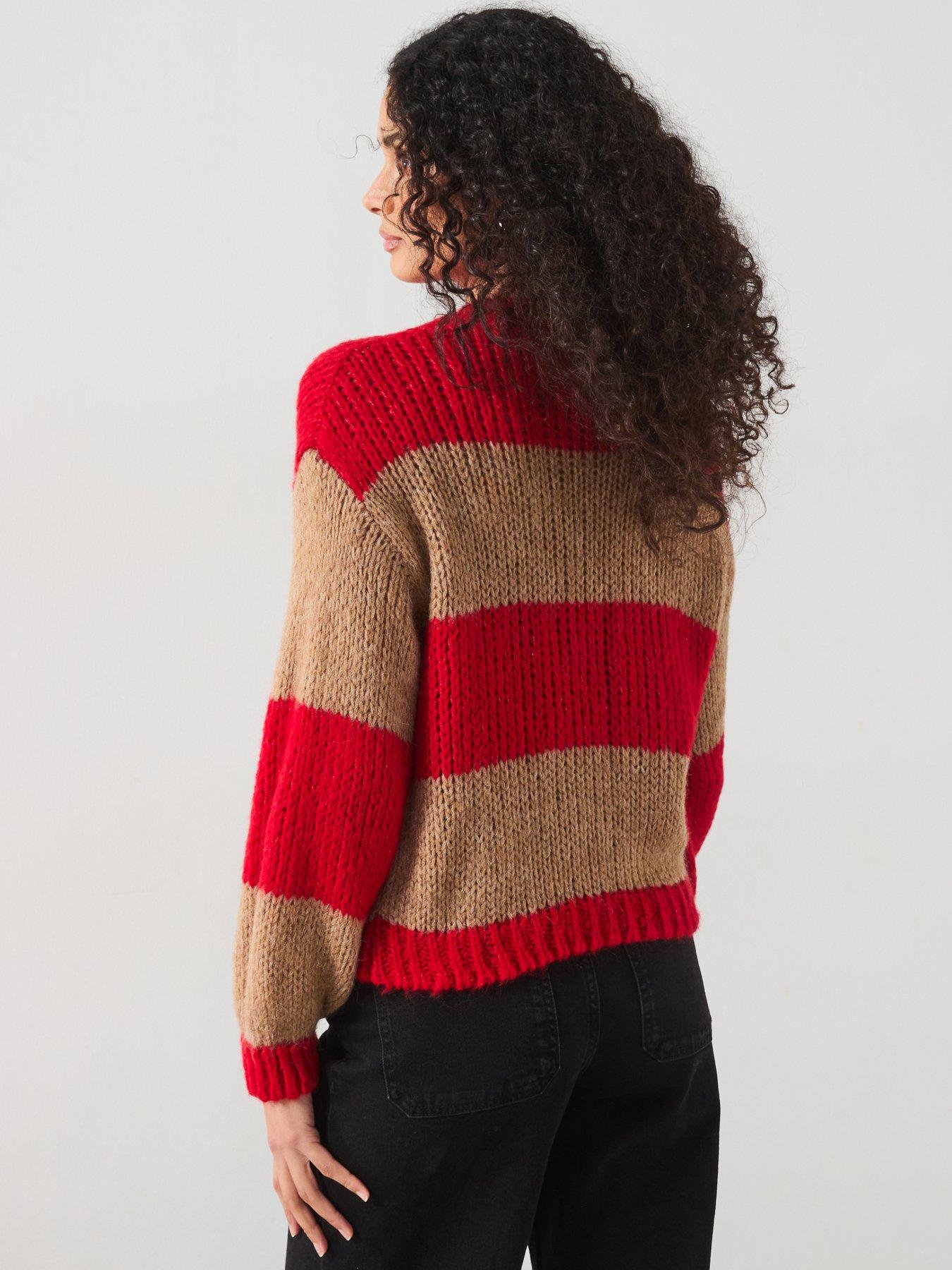Mango Striped Jumper - Red | Very