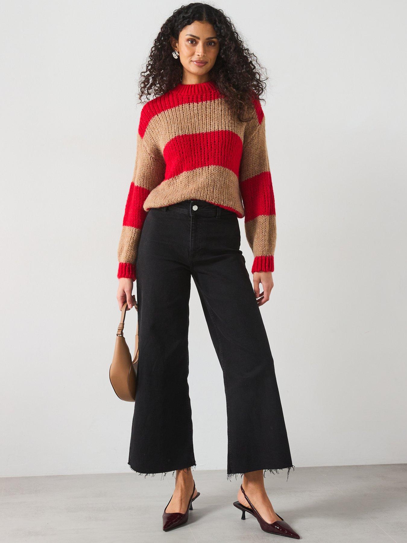Mango Striped Jumper - Red | Very