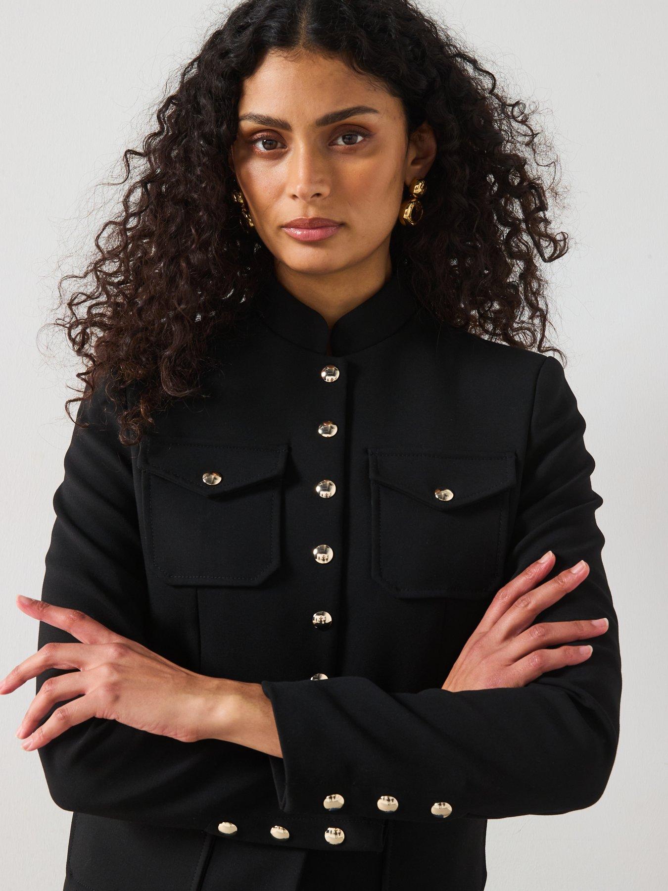 Mango Military Style Jacket - Black | Very