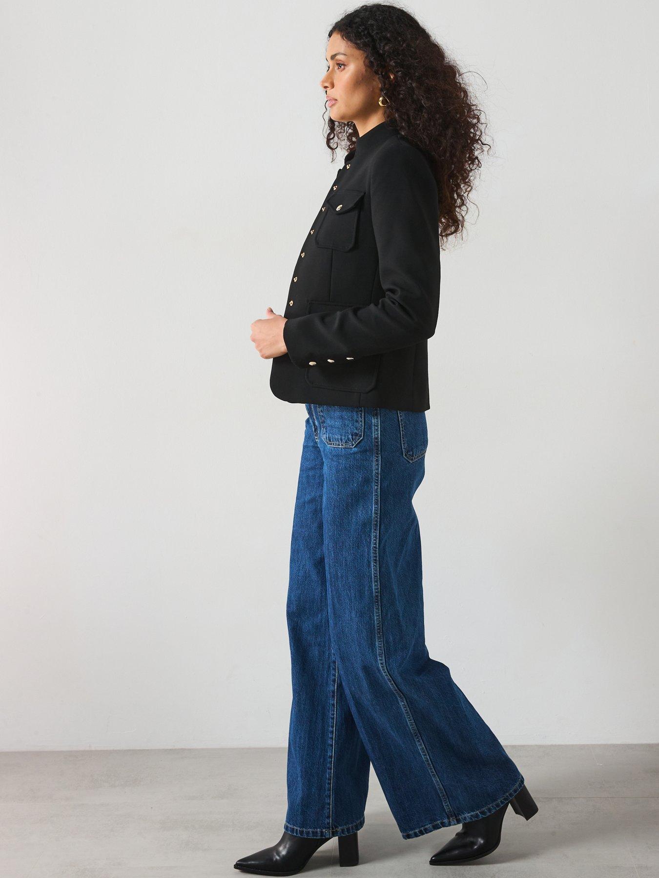 Mango Military Style Jacket - Black | Very