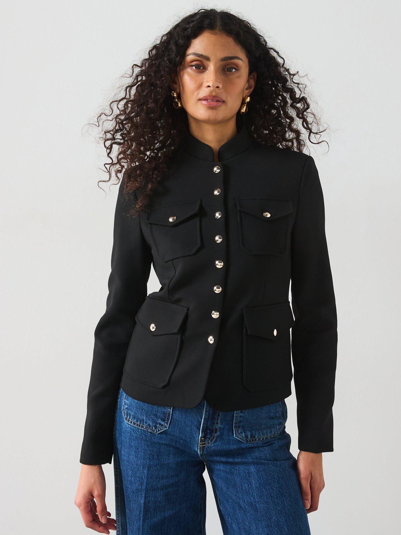 Mango Military Style Jacket - Black | Very