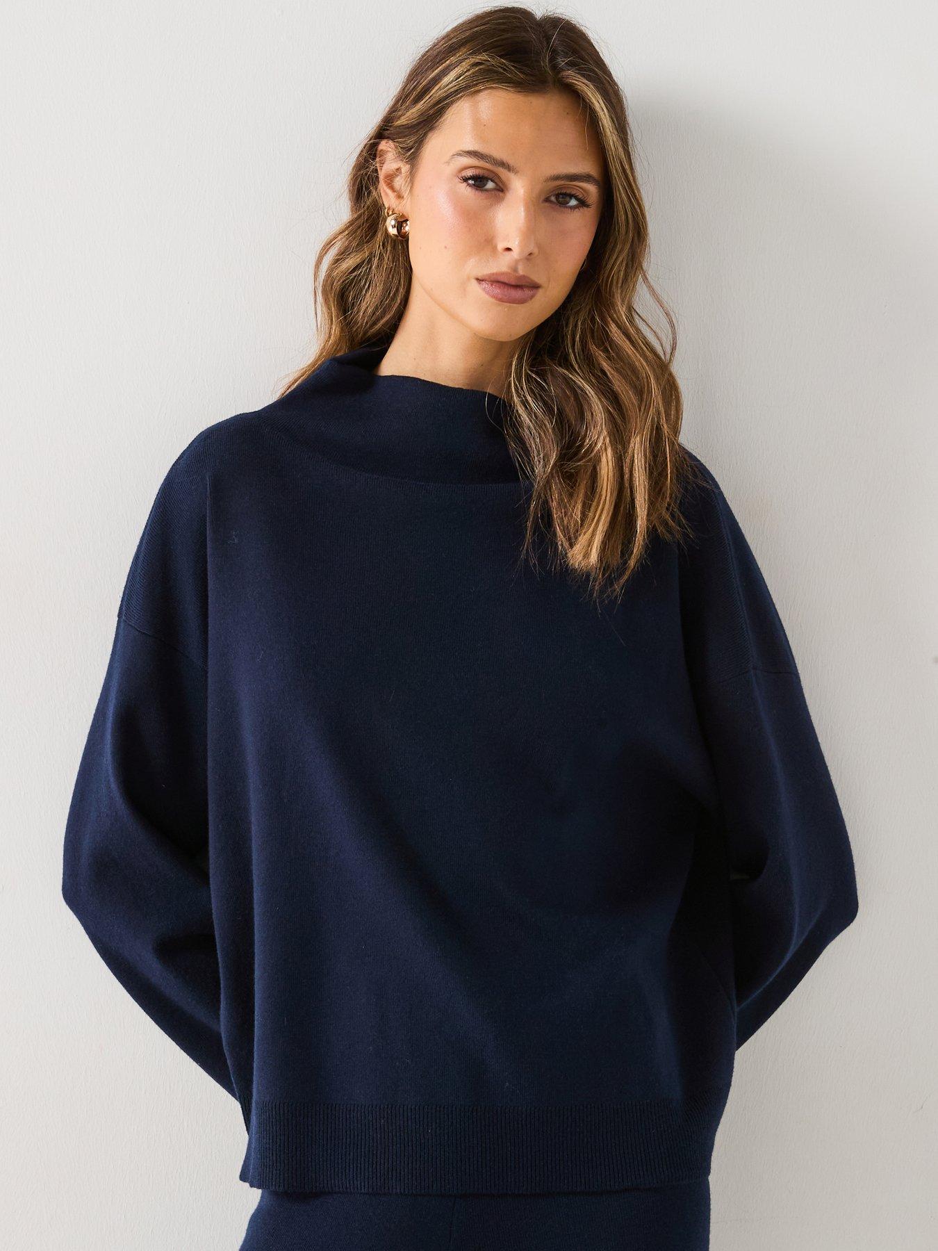 Mango Slouch Jumper - Navy | Very