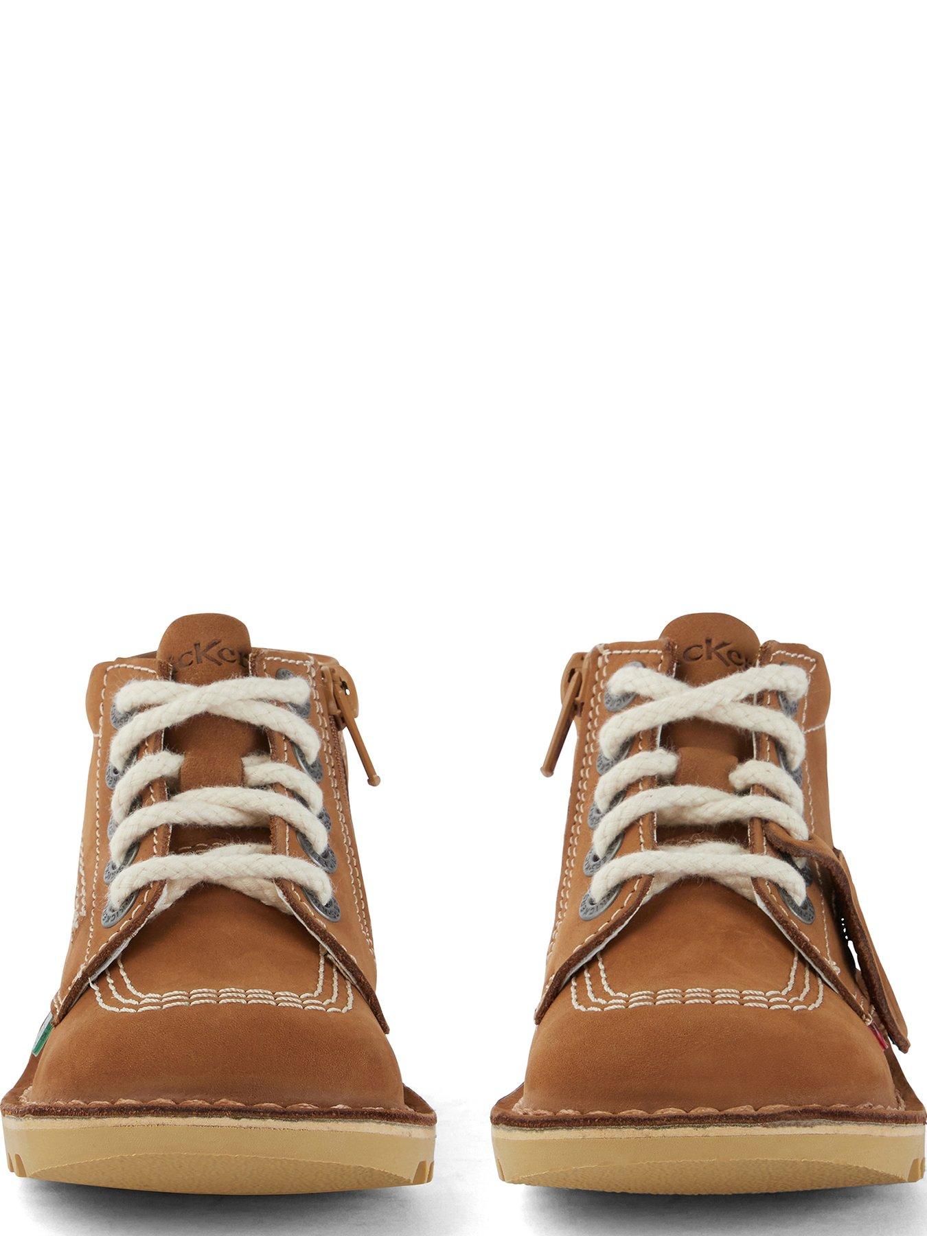 Kickers Kick Hi Zip Leather Infant - Tan | Very