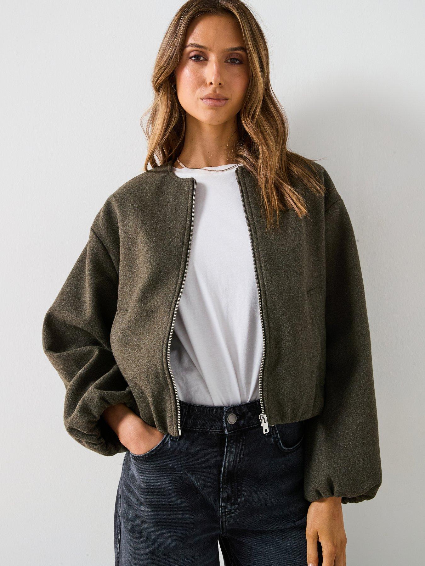 Mango Soft Touch Jacket - Khaki | Very