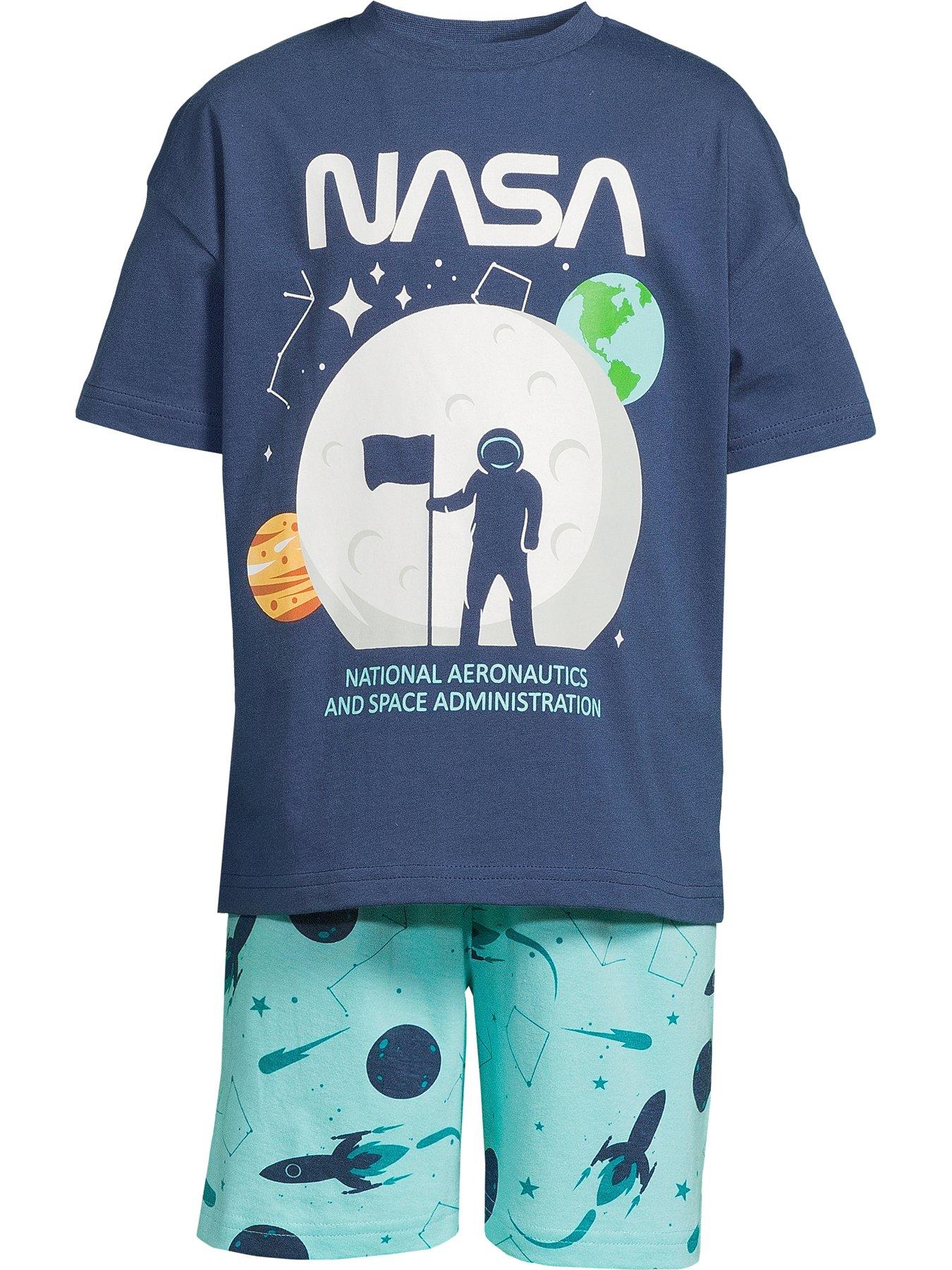 Nasa Short Sleeve Pyjamas - Grey | Very