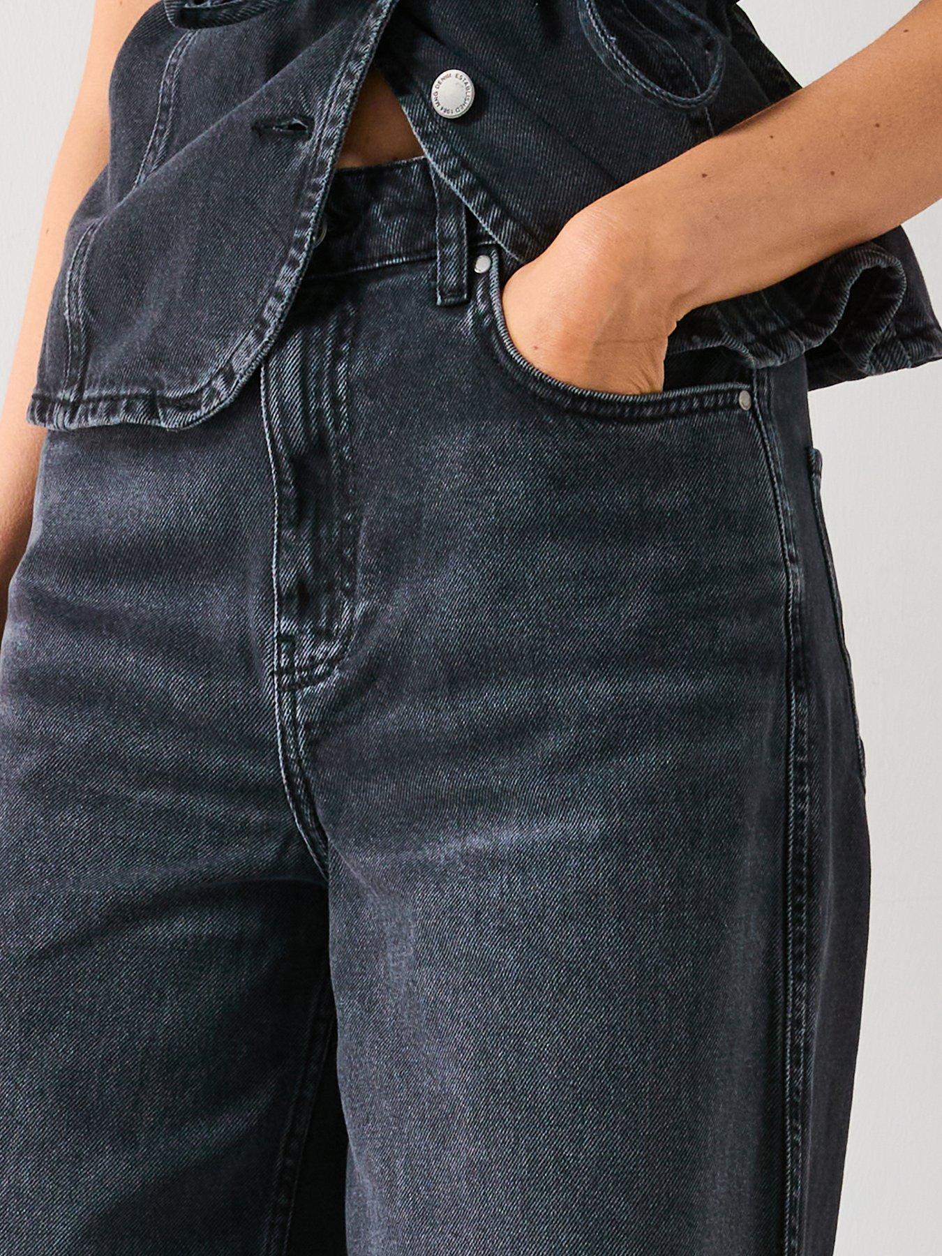 Mango Grey Wide Leg Jeans - Black | Very