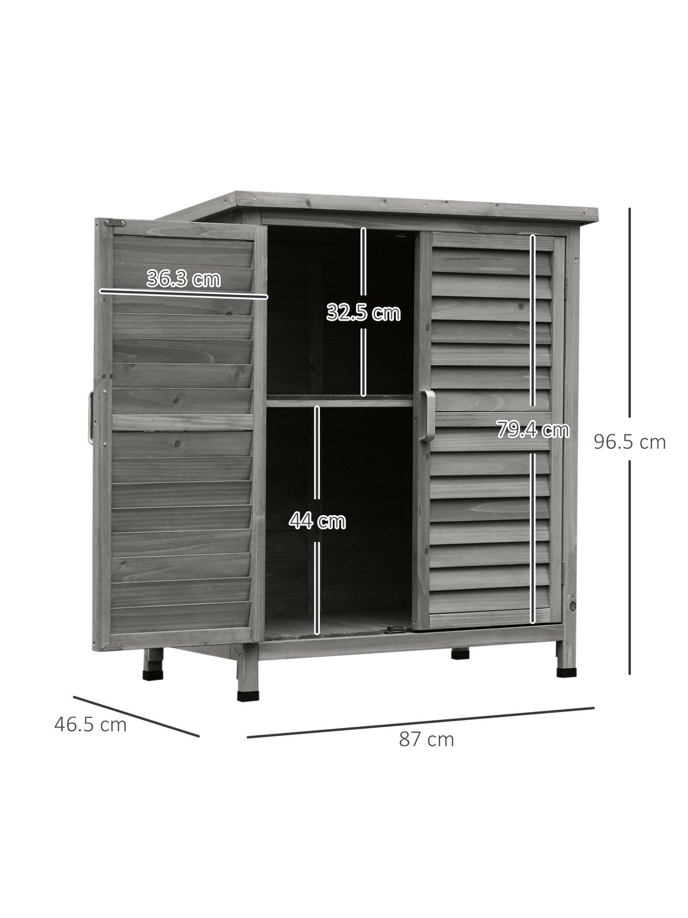 OutSunny Garden Storage Shed Wooden Garage Organisation Outdoor Cabinet ...
