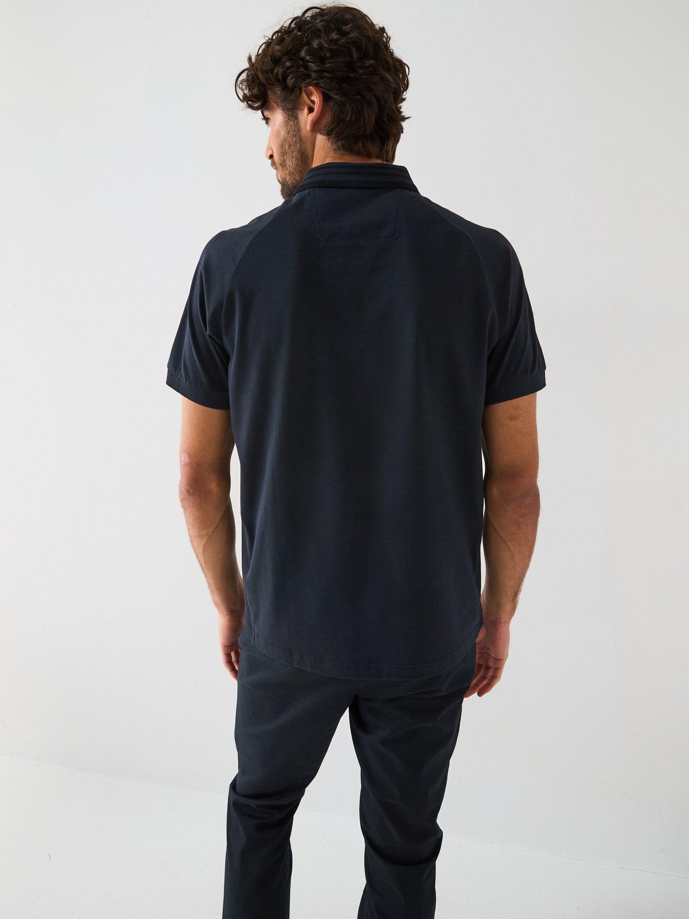 BOSS Paddy Rib Polo Shirt-Dark Blue - Dark Blue | Very