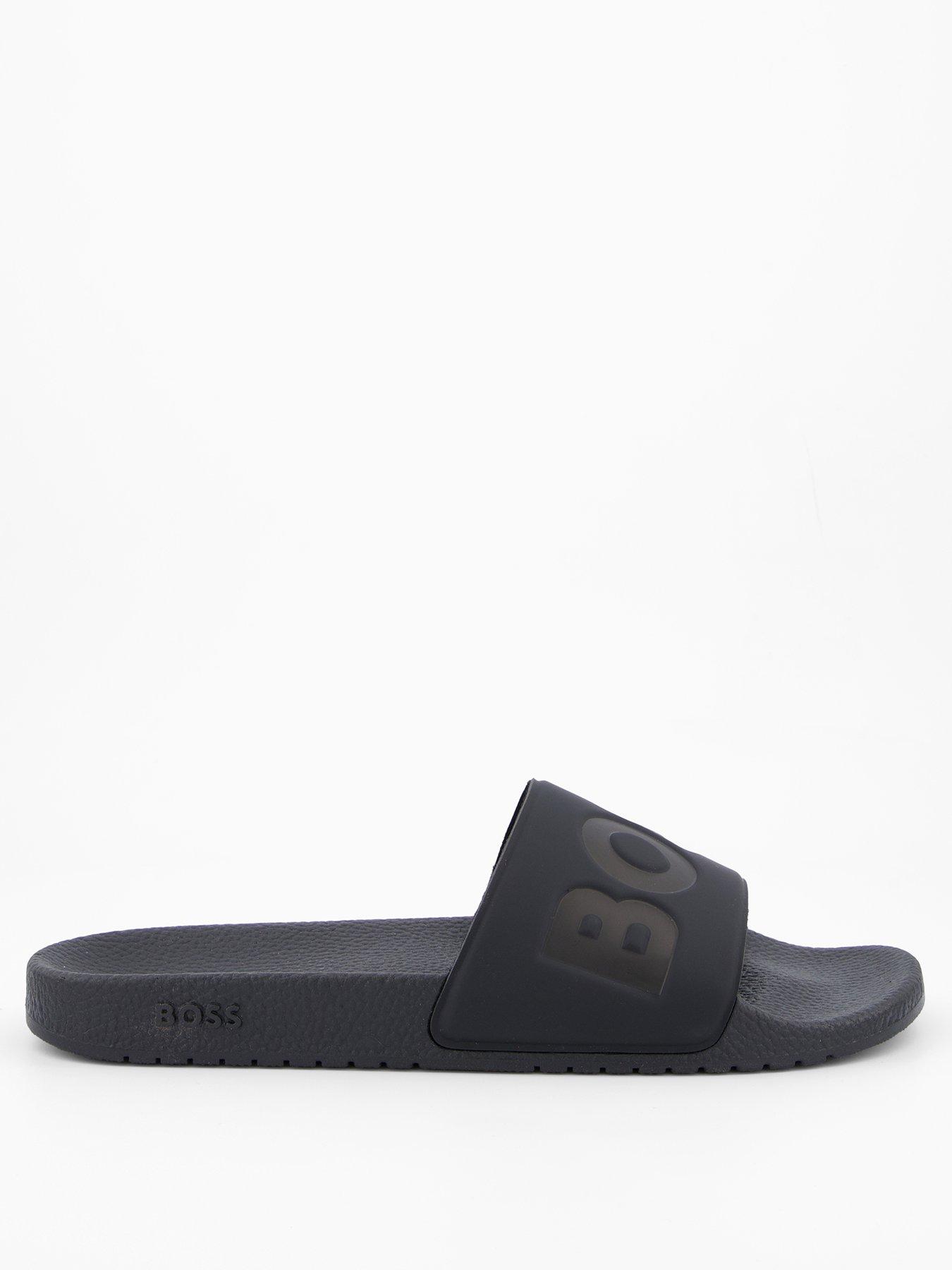 BOSS Aryeh Contrast Logo Sliders - Black | Very