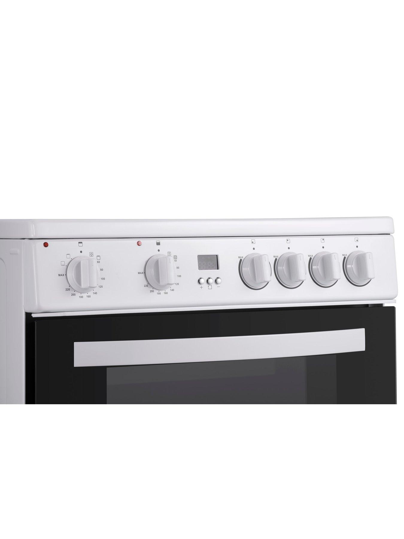 Swan SX16730W 60cm Electric Double Oven Ceramic Hob Cooker - White | Very