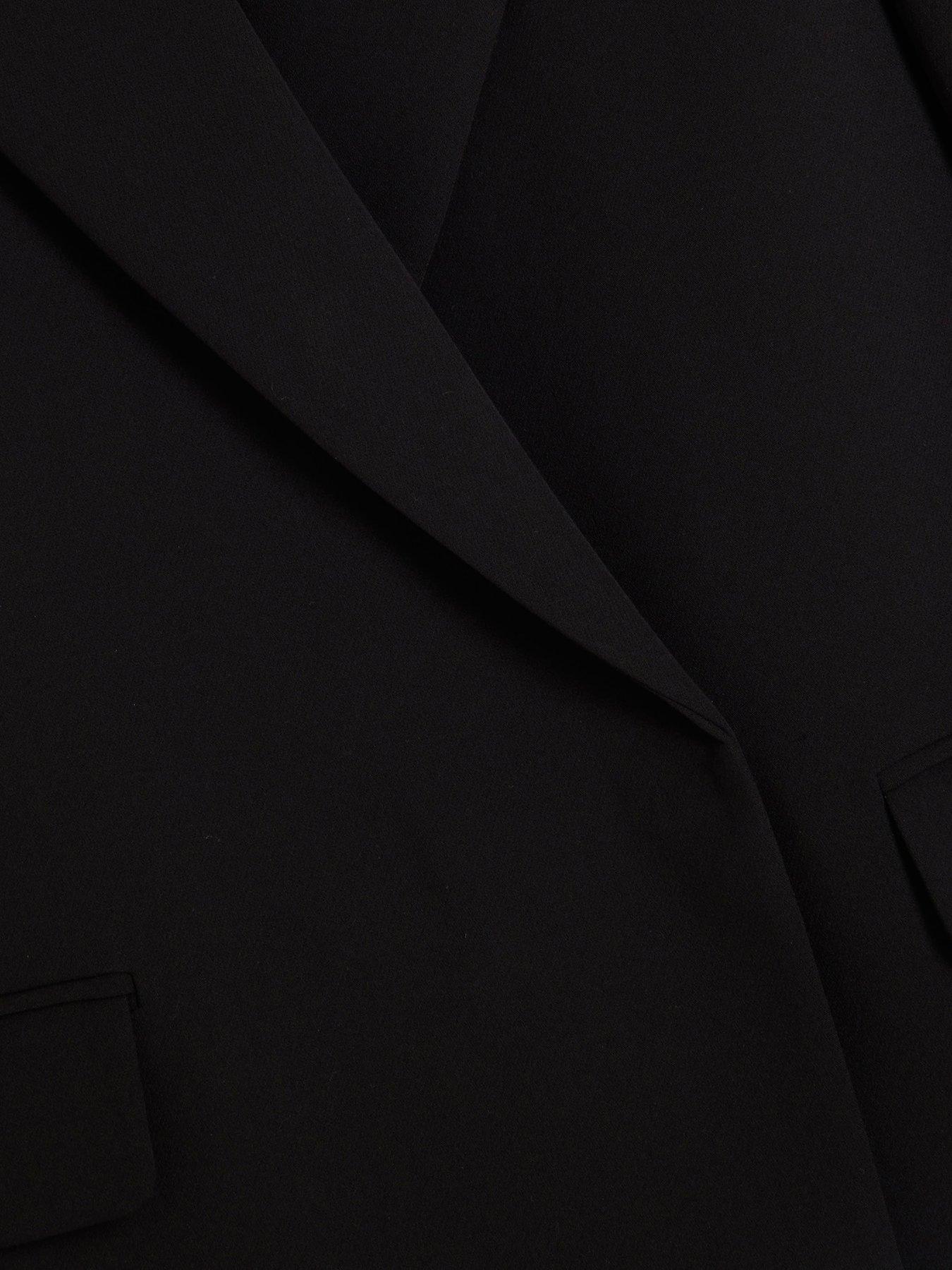 River Island Oversized Double Breasted Blazer Black Very