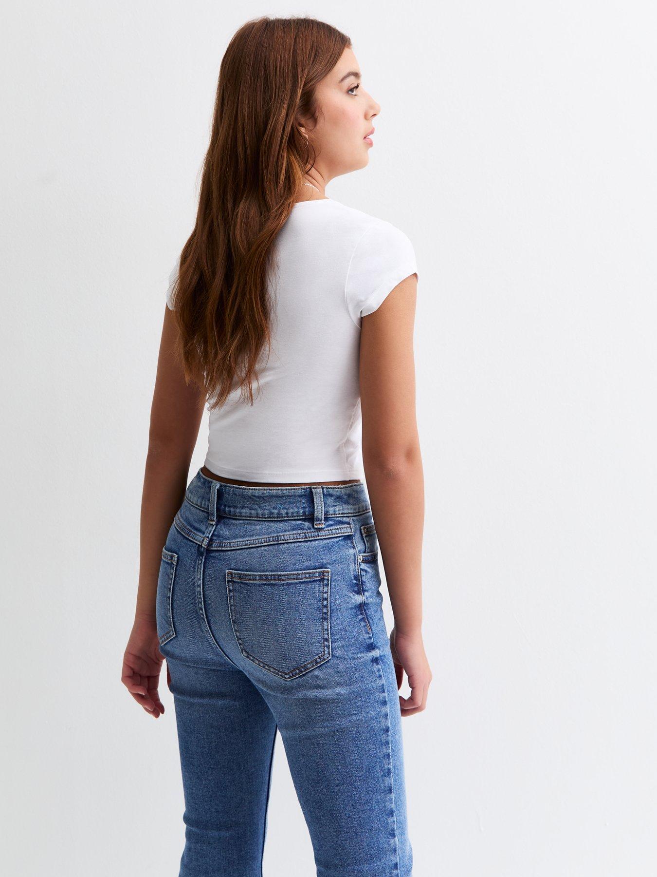 New Look 915 Girls Ruched Cropped Top - White | Very