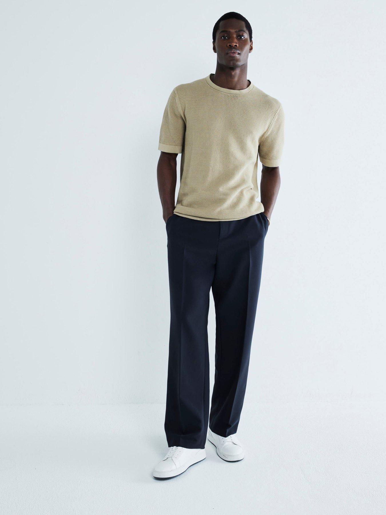 River Island Short Sleeve Pointelle Mesh T-Shirt - Khaki | Very