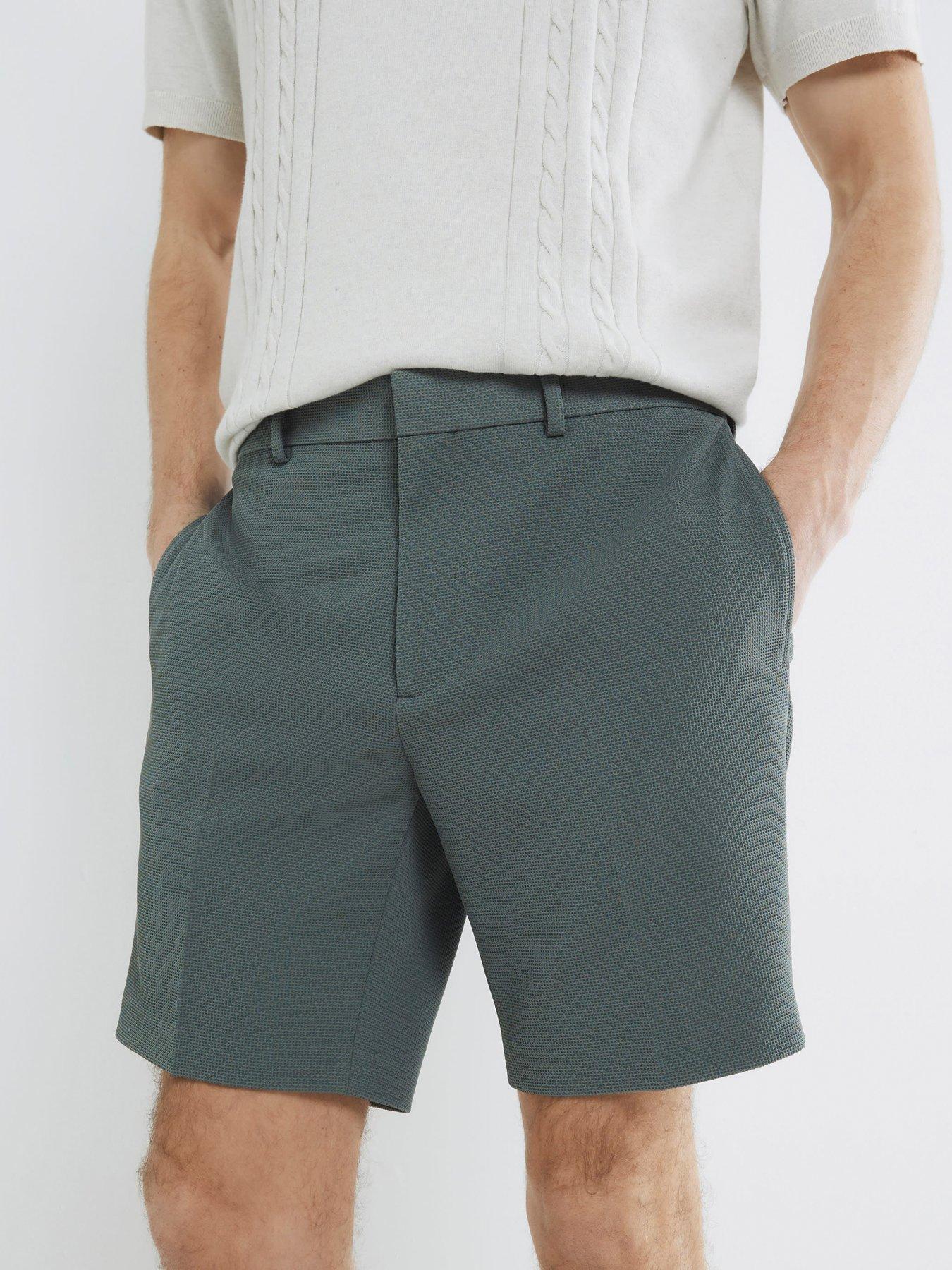 River Island Smart Waffle Shorts - Green | Very