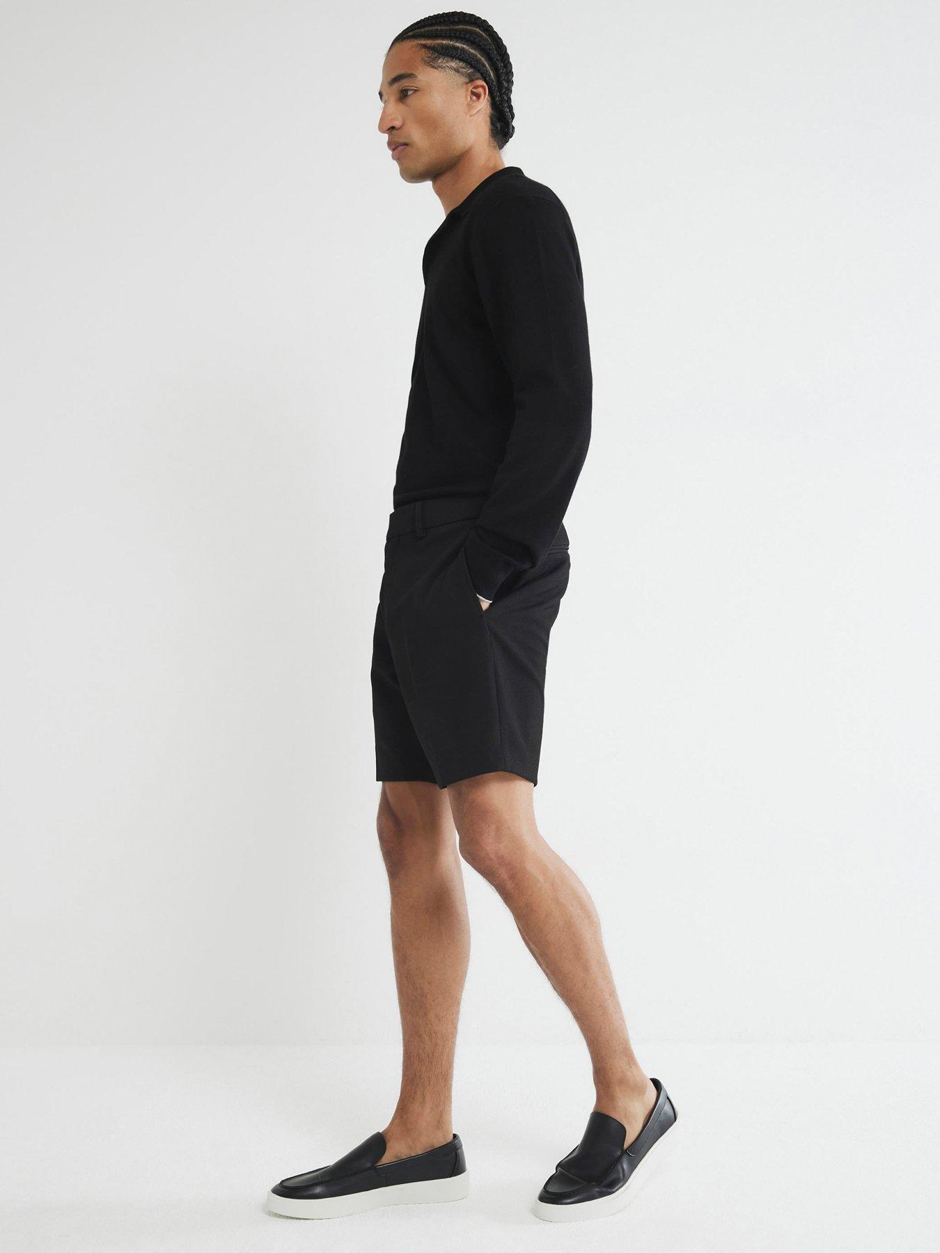 River Island Smart Waffle Shorts - Black | Very