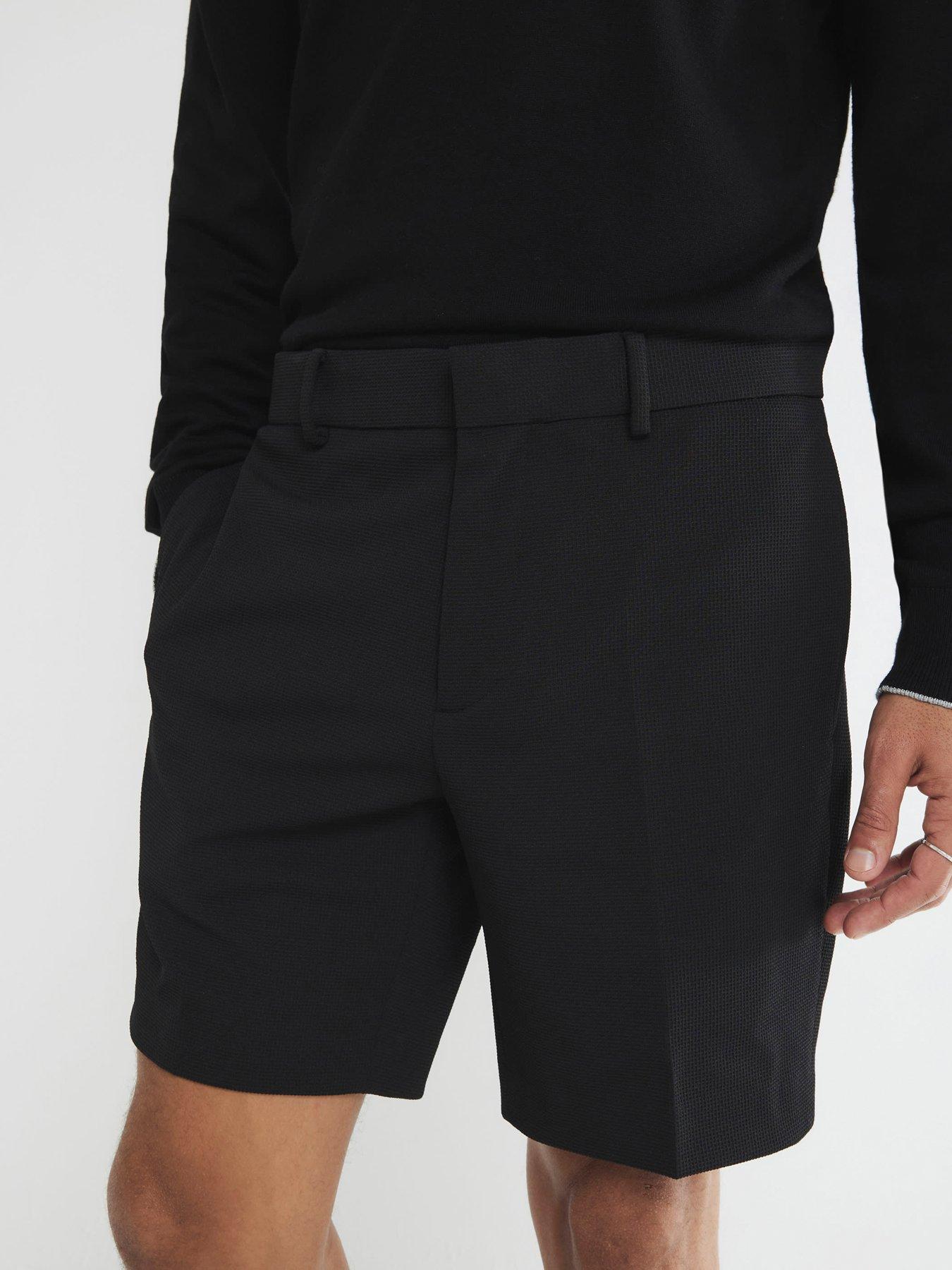River Island Smart Waffle Shorts - Black | Very