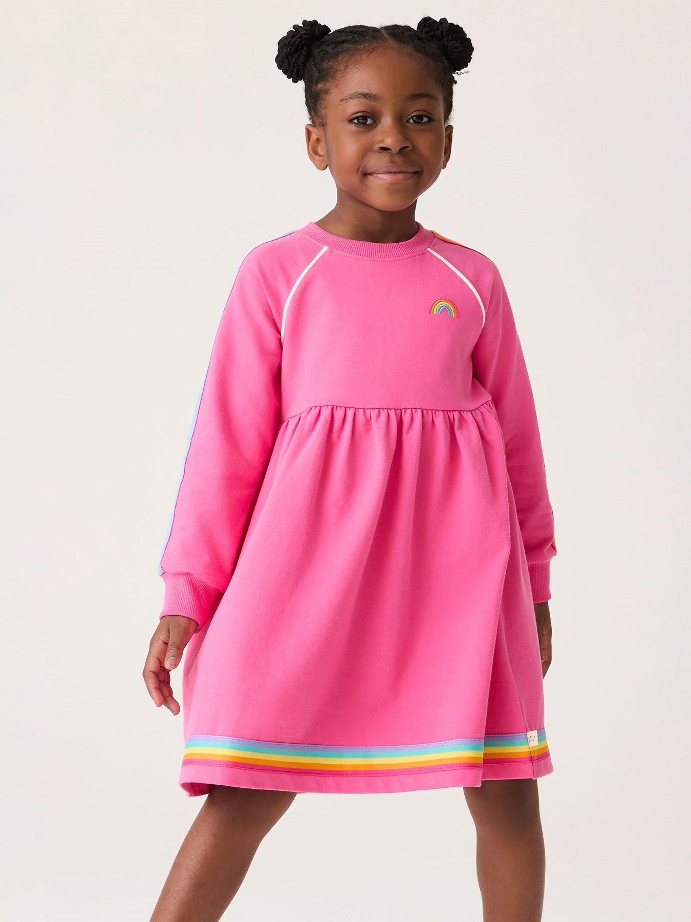 Little Bird Girls Long Sleeve Sweat Dress - Pink | Very