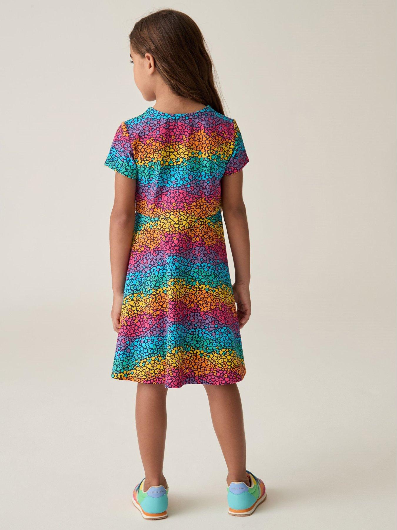 Little Bird Girls Short Sleeve Colourful Skater Dress - Multi | Very