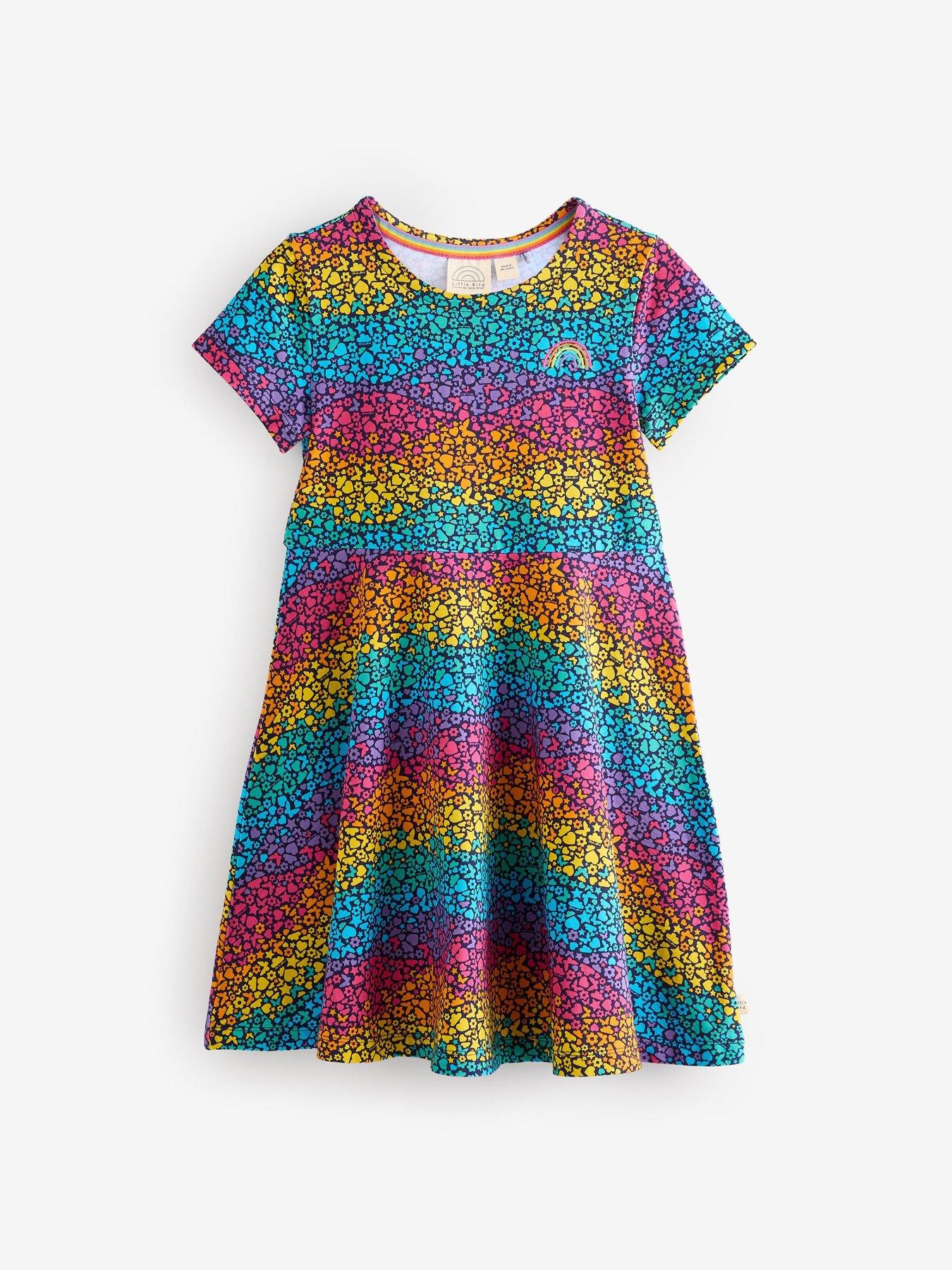 Little Bird Girls Short Sleeve Colourful Skater Dress - Multi | Very