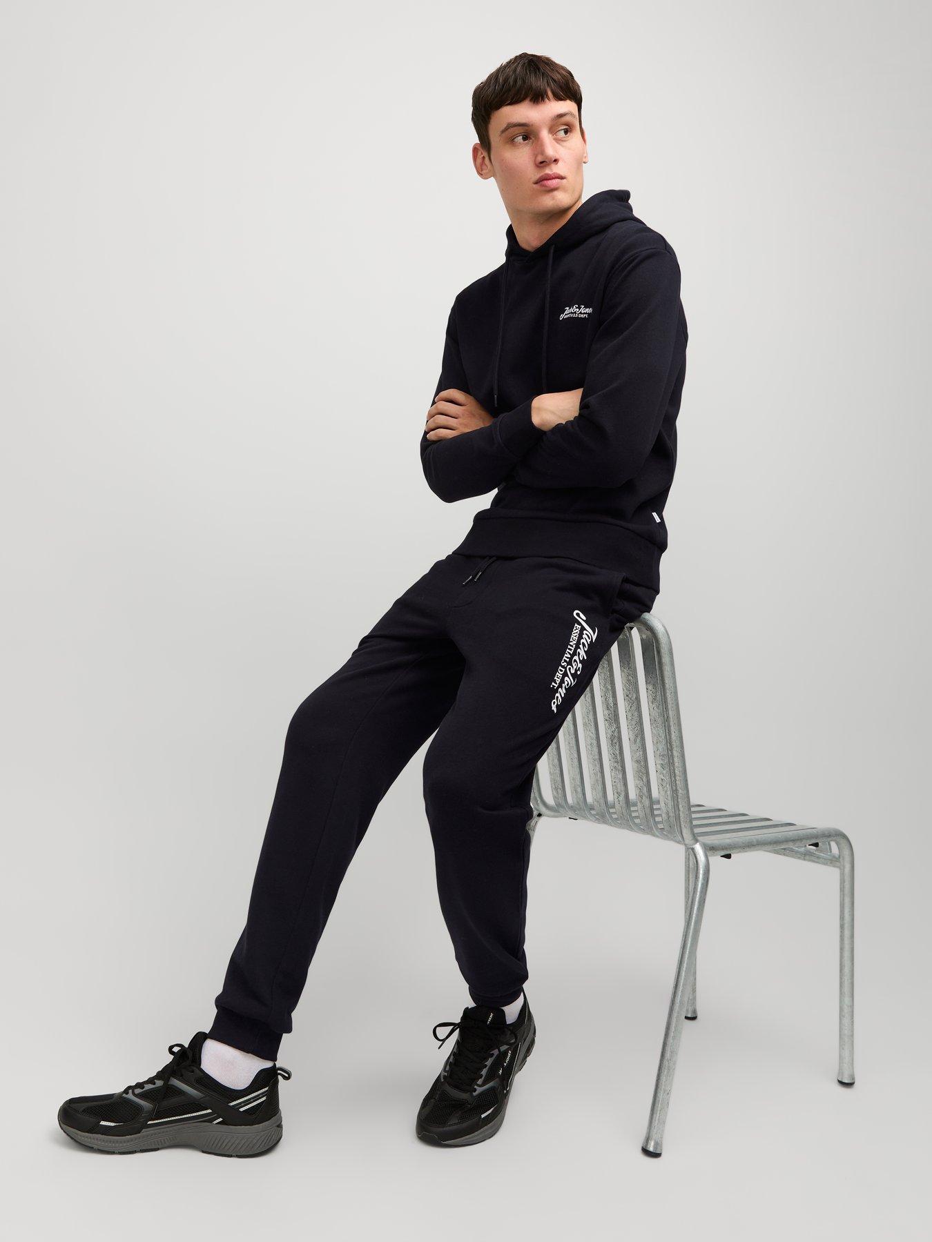 Jack & Jones Gordon Beau Script Logo Joggers - Black | Very