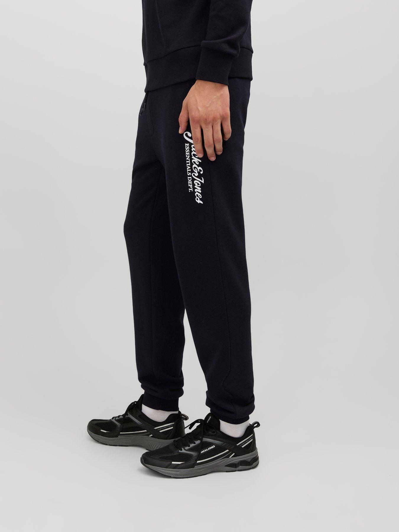 Jack & Jones Gordon Beau Script Logo Joggers - Black | Very