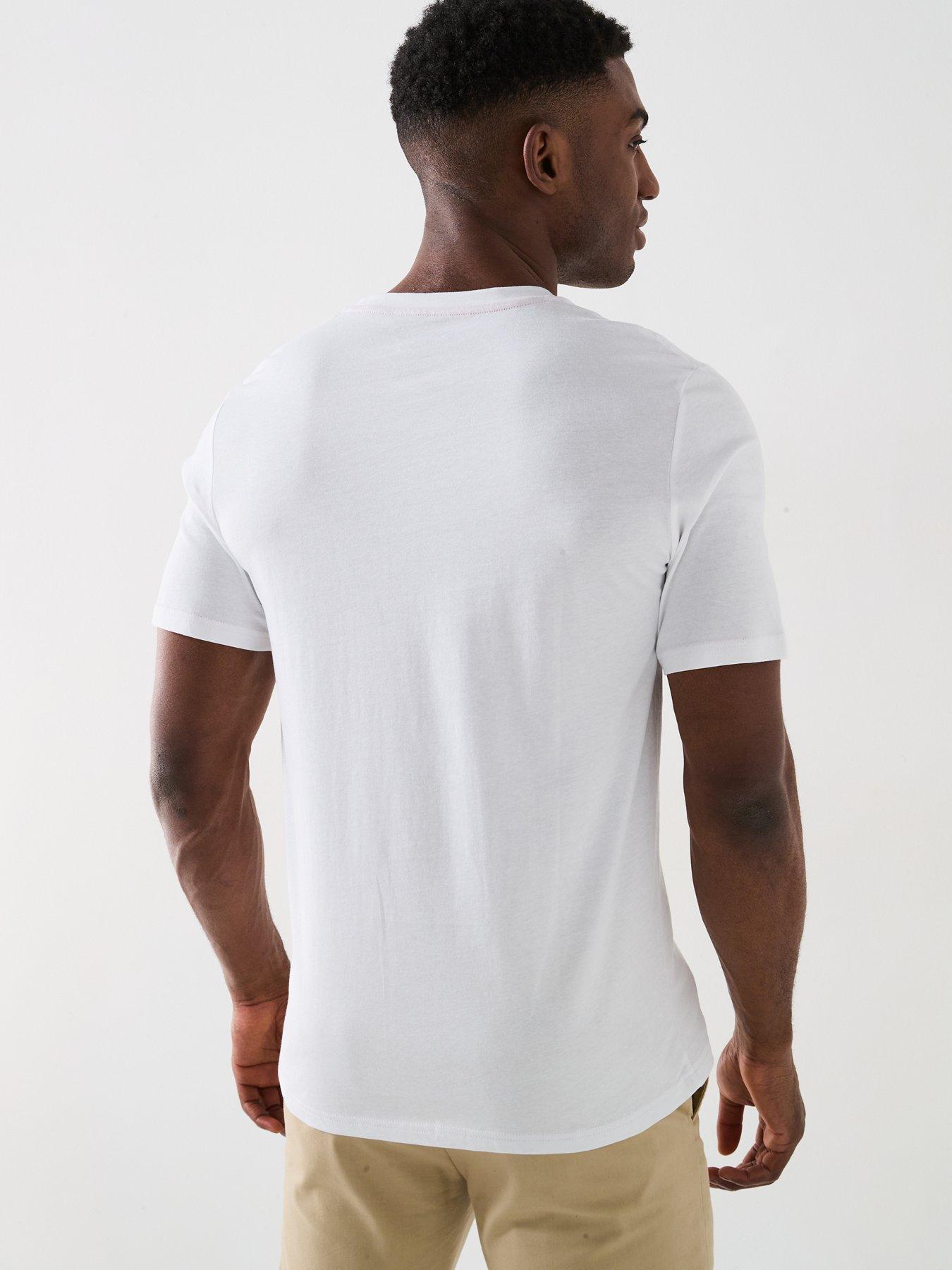 Jack & Jones Verner Square Logo T-Shirt - White | Very