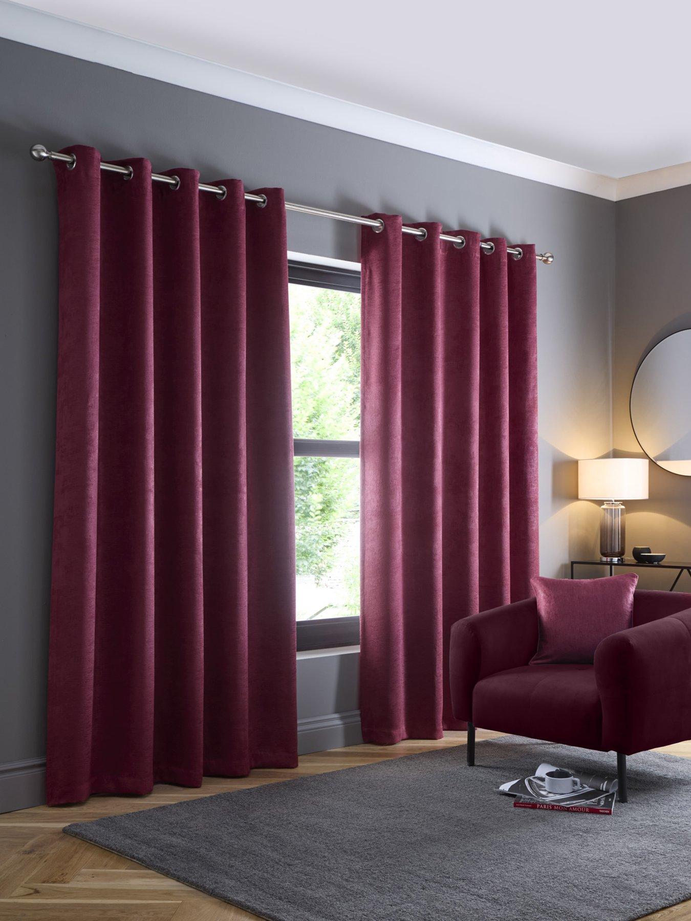 Curtains | 168x229 cm | Thermal Curtains | Red | Curtains & Blinds ...