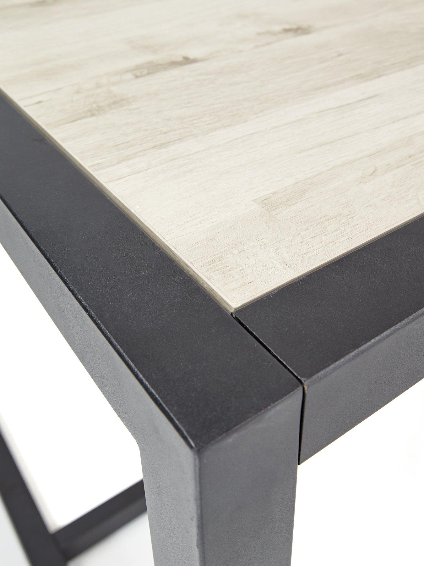 Very Home Harlem180 cm Grey Oak Dining Table + 6 Sorena Grey Dining ...