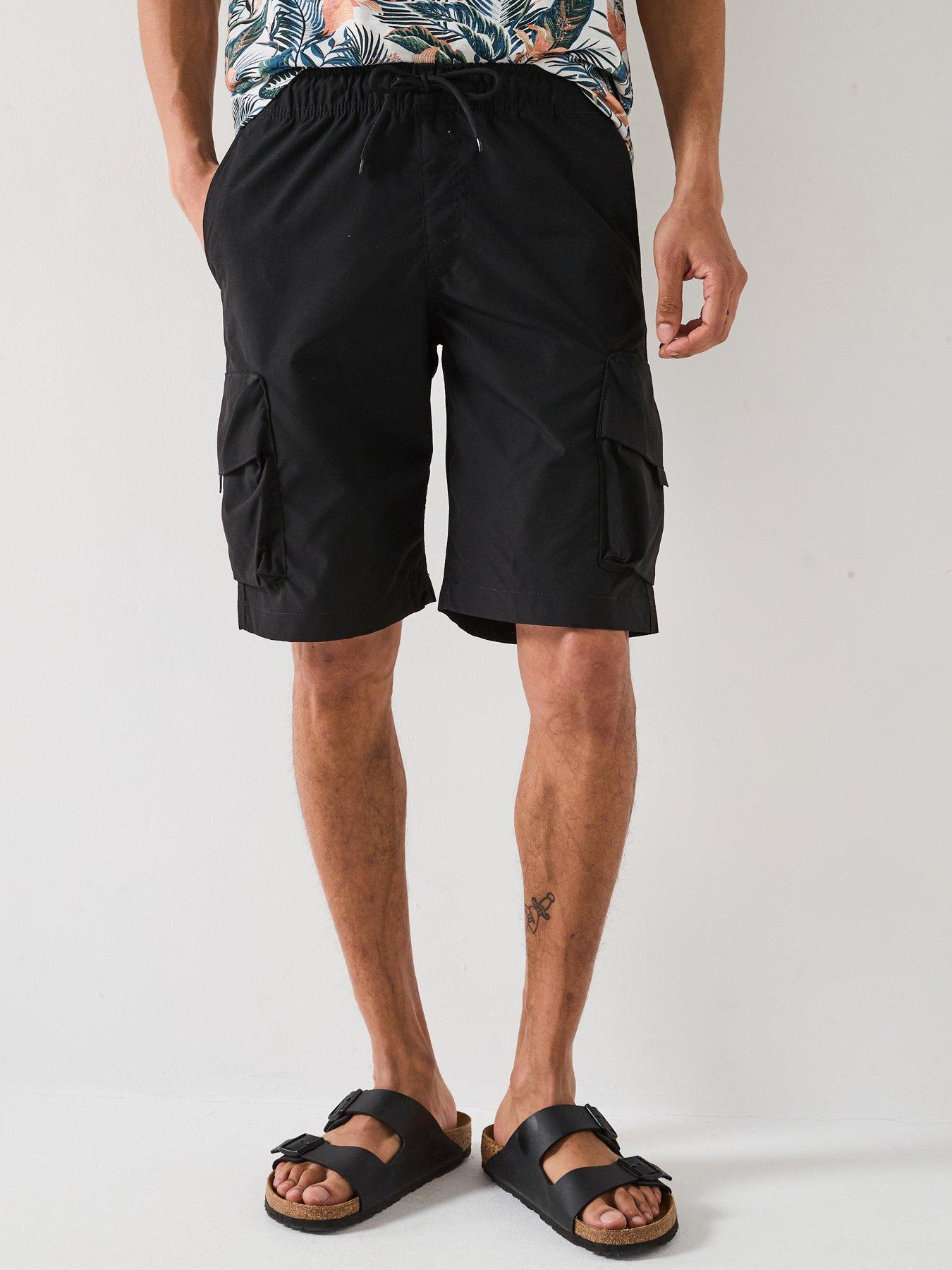 Jack & Jones Cole Hart Tech Cargo Shorts - Black | Very