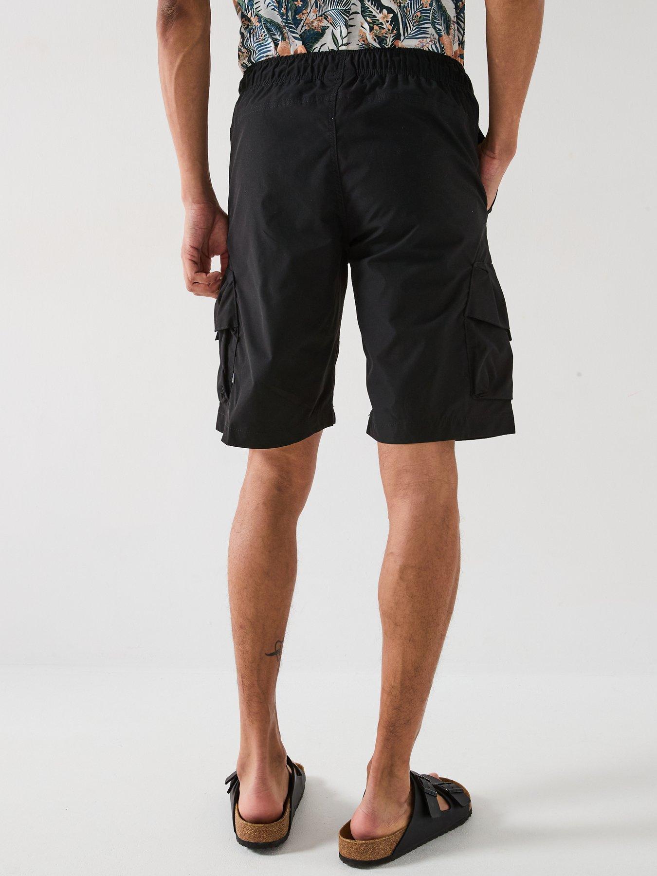 Jack & Jones Cole Hart Tech Cargo Shorts - Black | Very