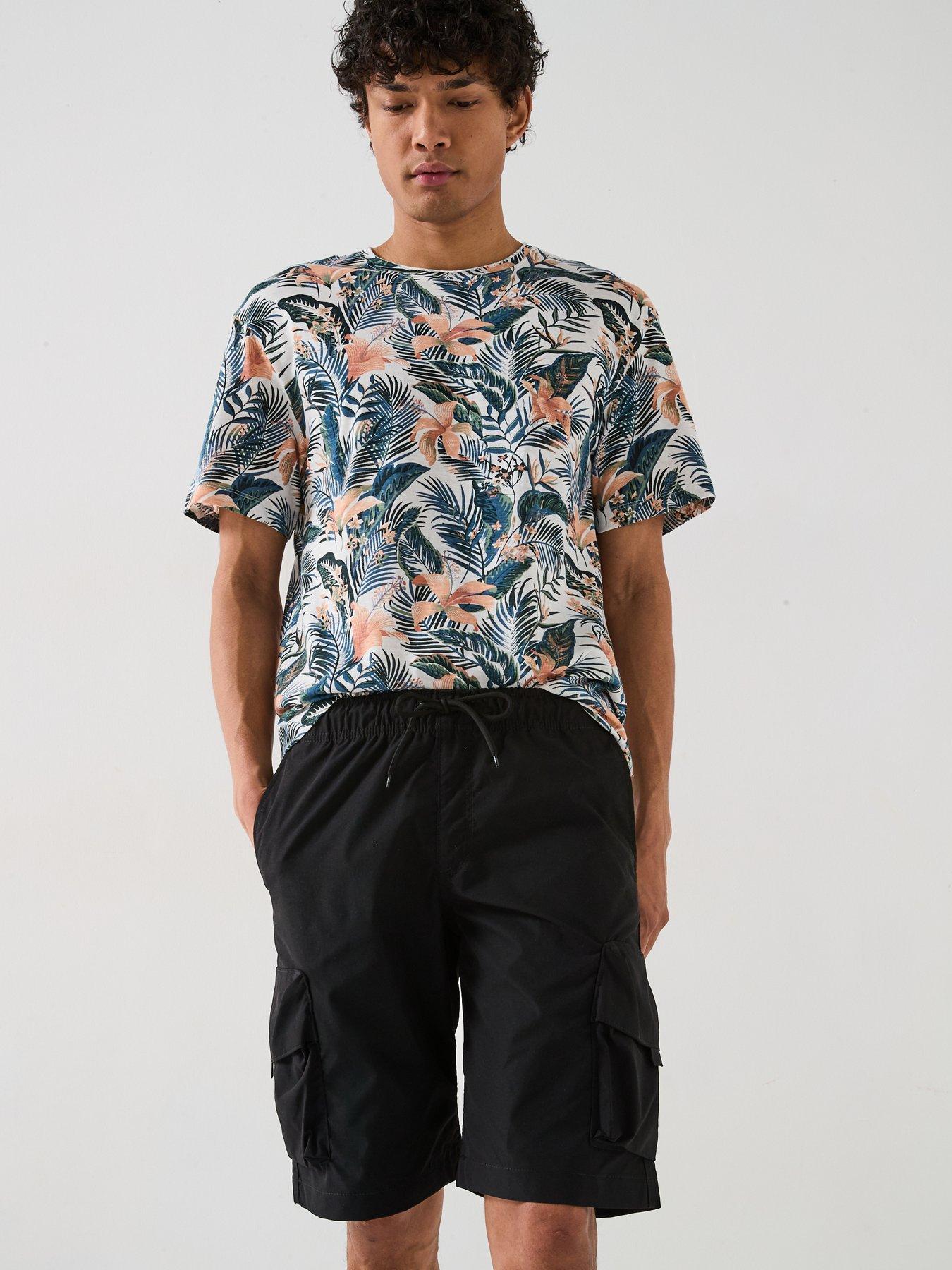 Jack & Jones Cole Hart Tech Cargo Shorts - Black | Very