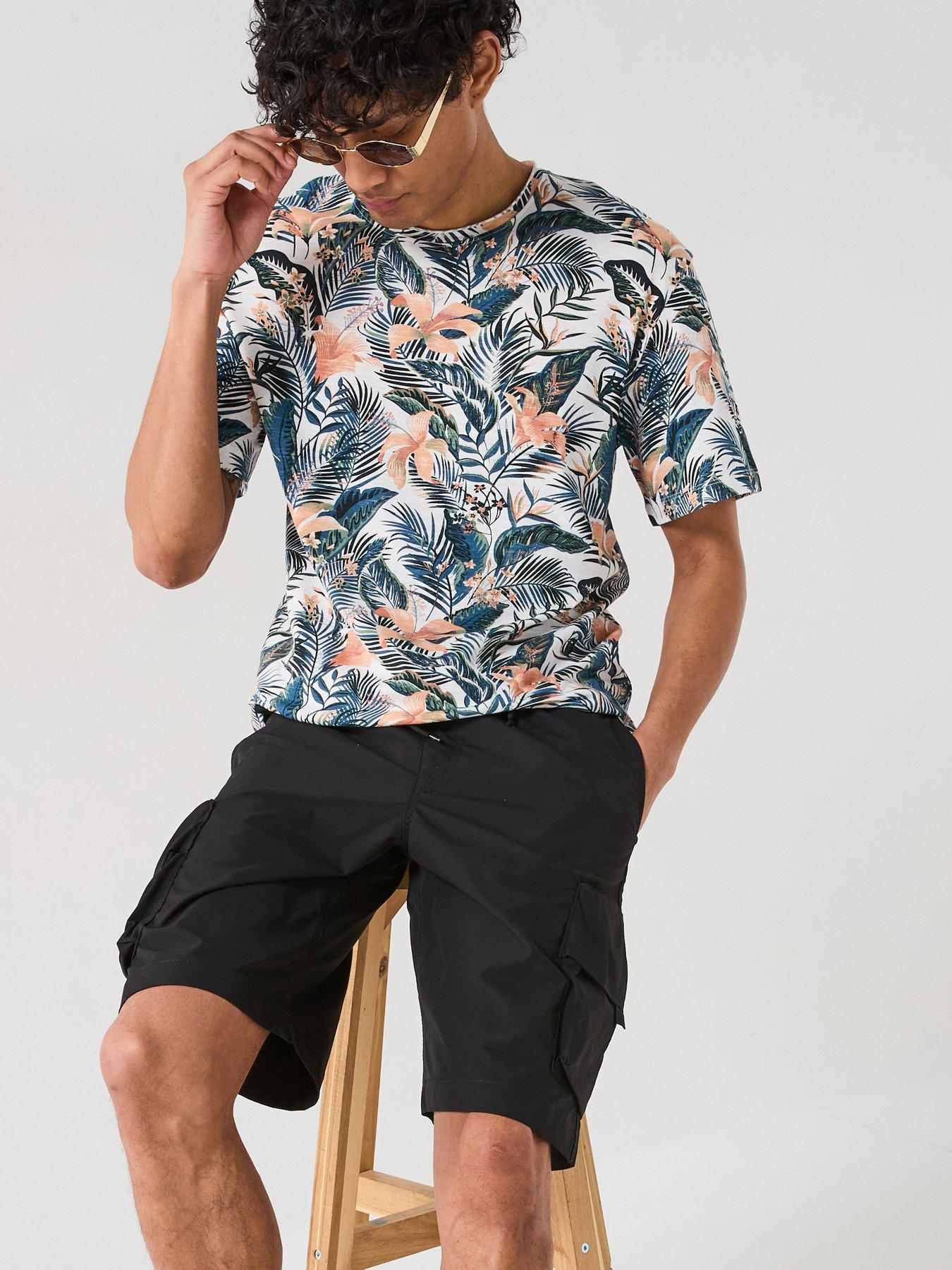 Jack & Jones Cole Hart Tech Cargo Shorts - Black | Very