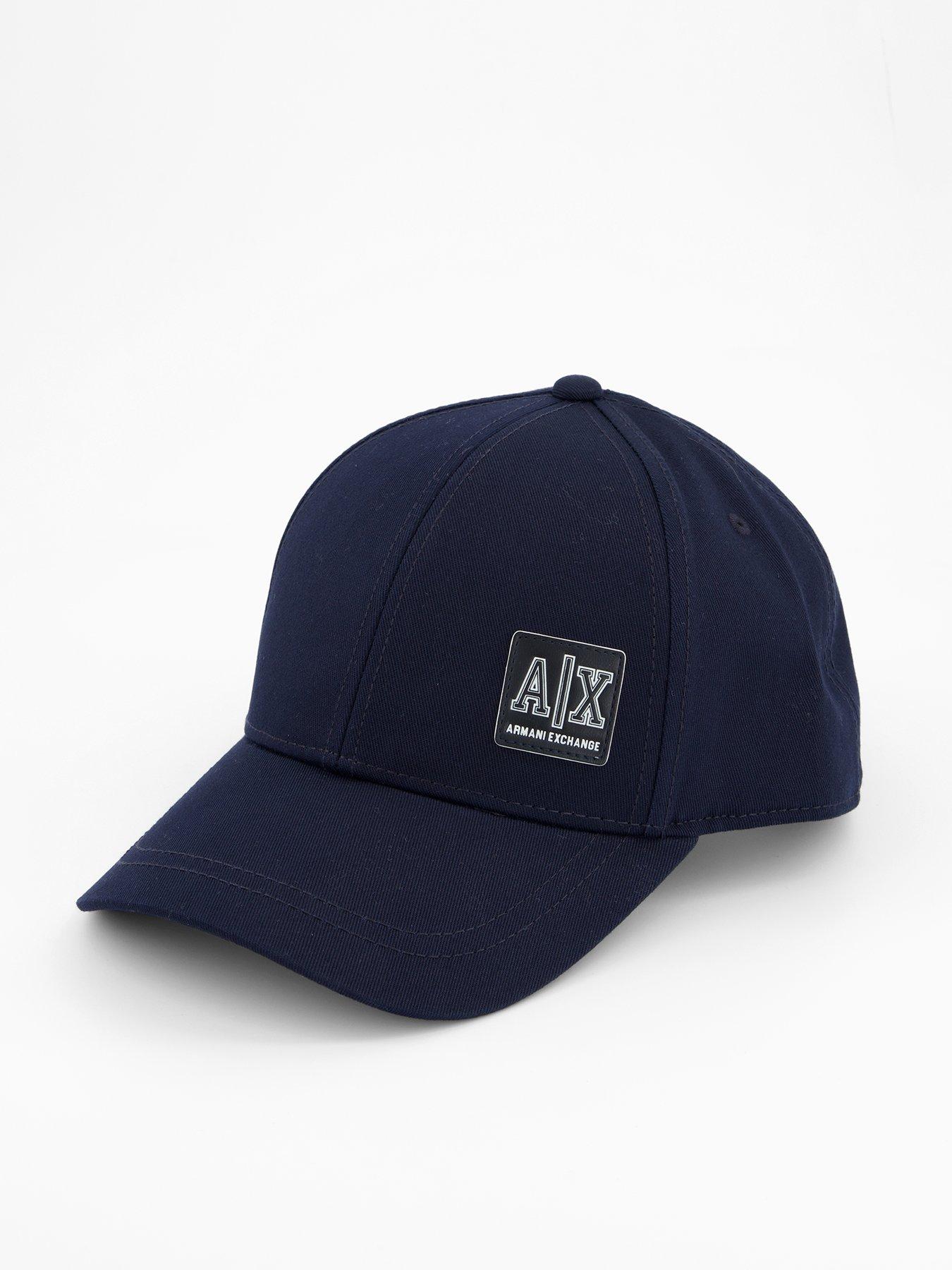 Armani Exchange Badge Logo Snapback Baseball Cap - Navy | Very
